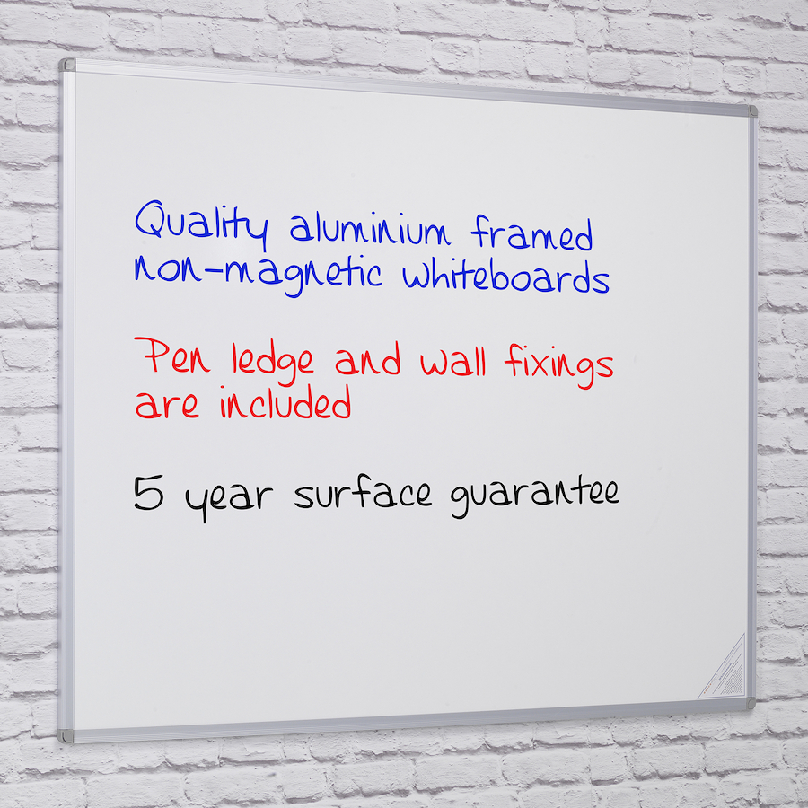 Aluminium Frame Non Magnetic Whiteboard | Eduspace Supplies