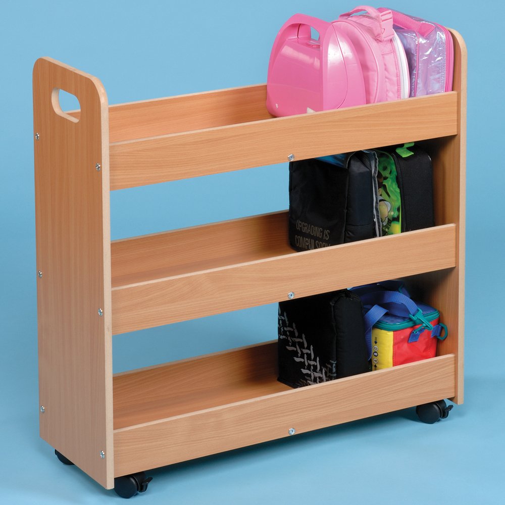Red/Blue Lunchbox Storage Trolley | Eduspace Supplies