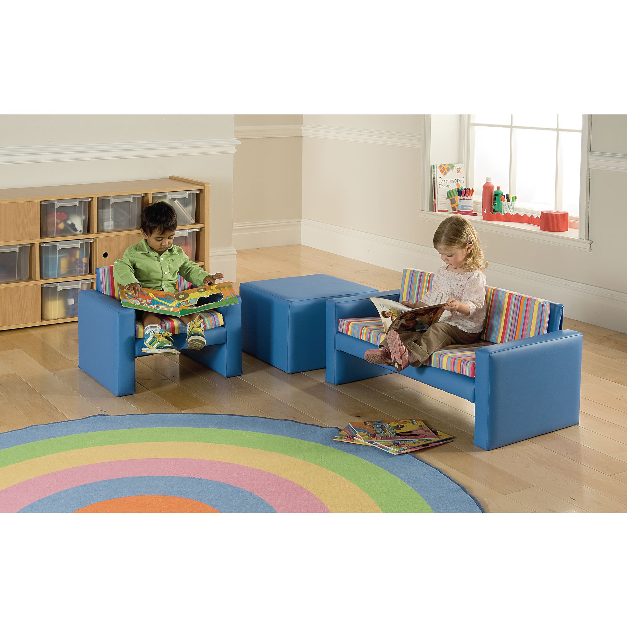 Stripey Sofa Set Red | Eduspace Supplies