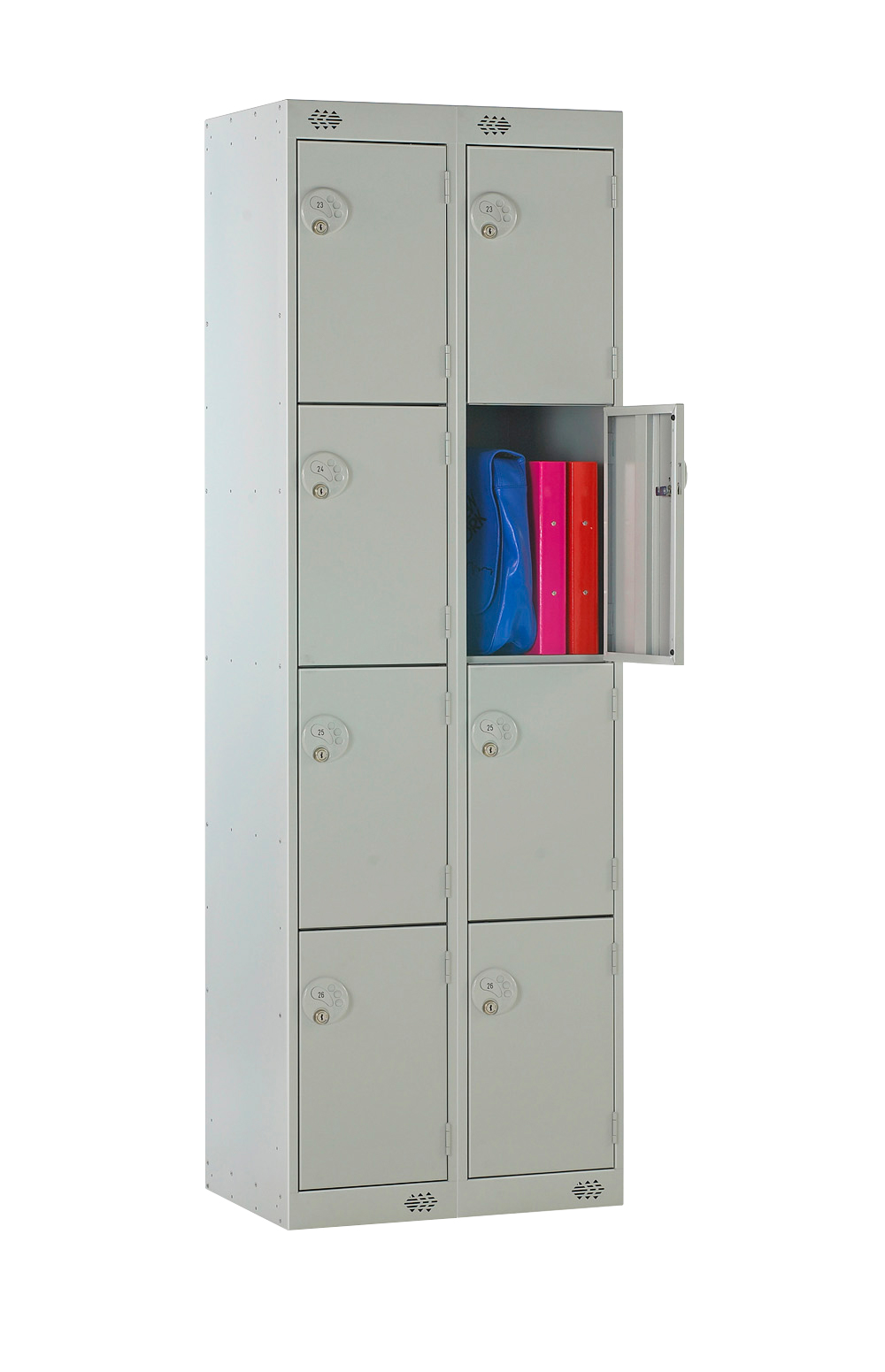 Full Size Lockers- Nest of 2- Gry 4 door | Eduspace Supplies