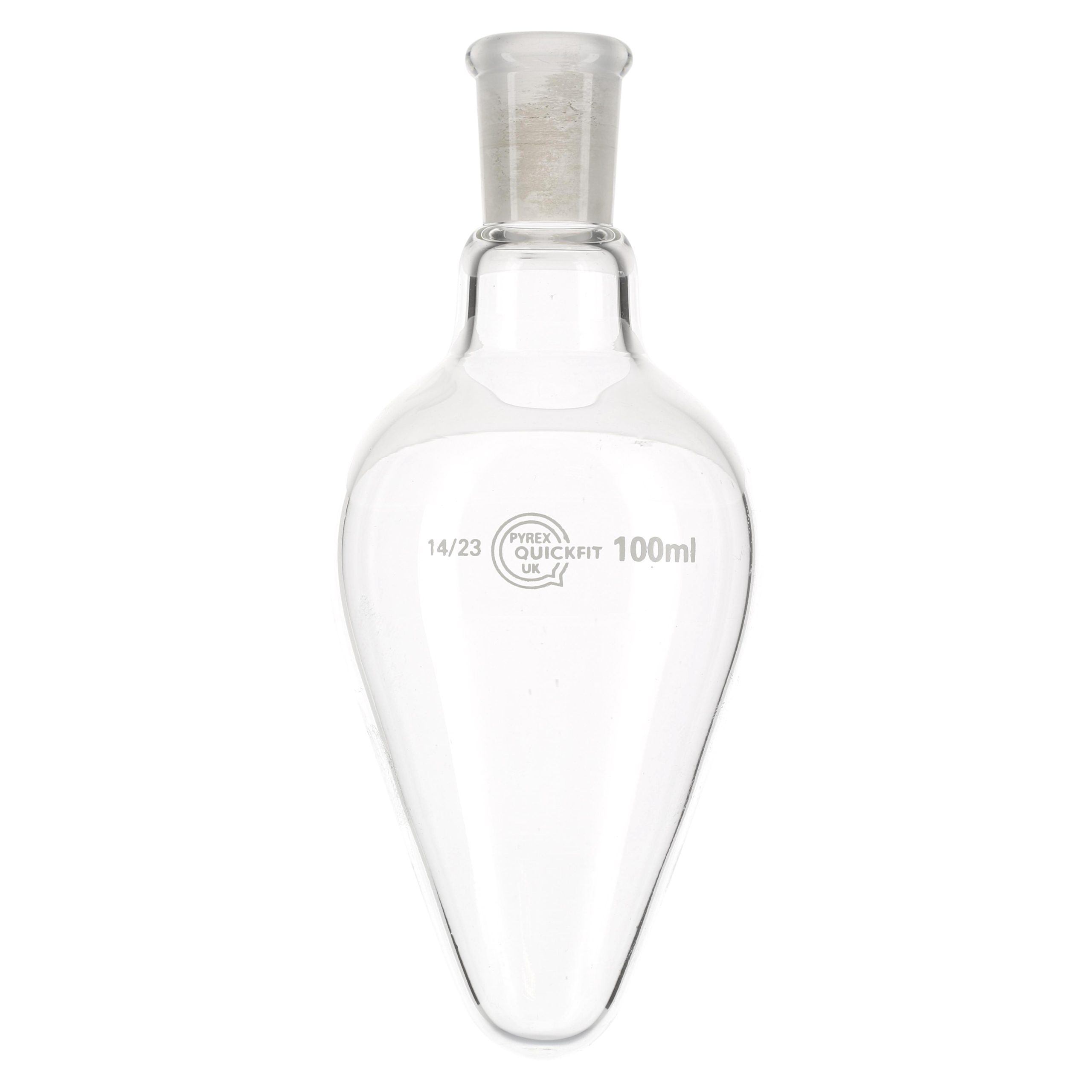 Quickfit Pear Shaped Flask – 100ml 14-23 | Eduspace Supplies