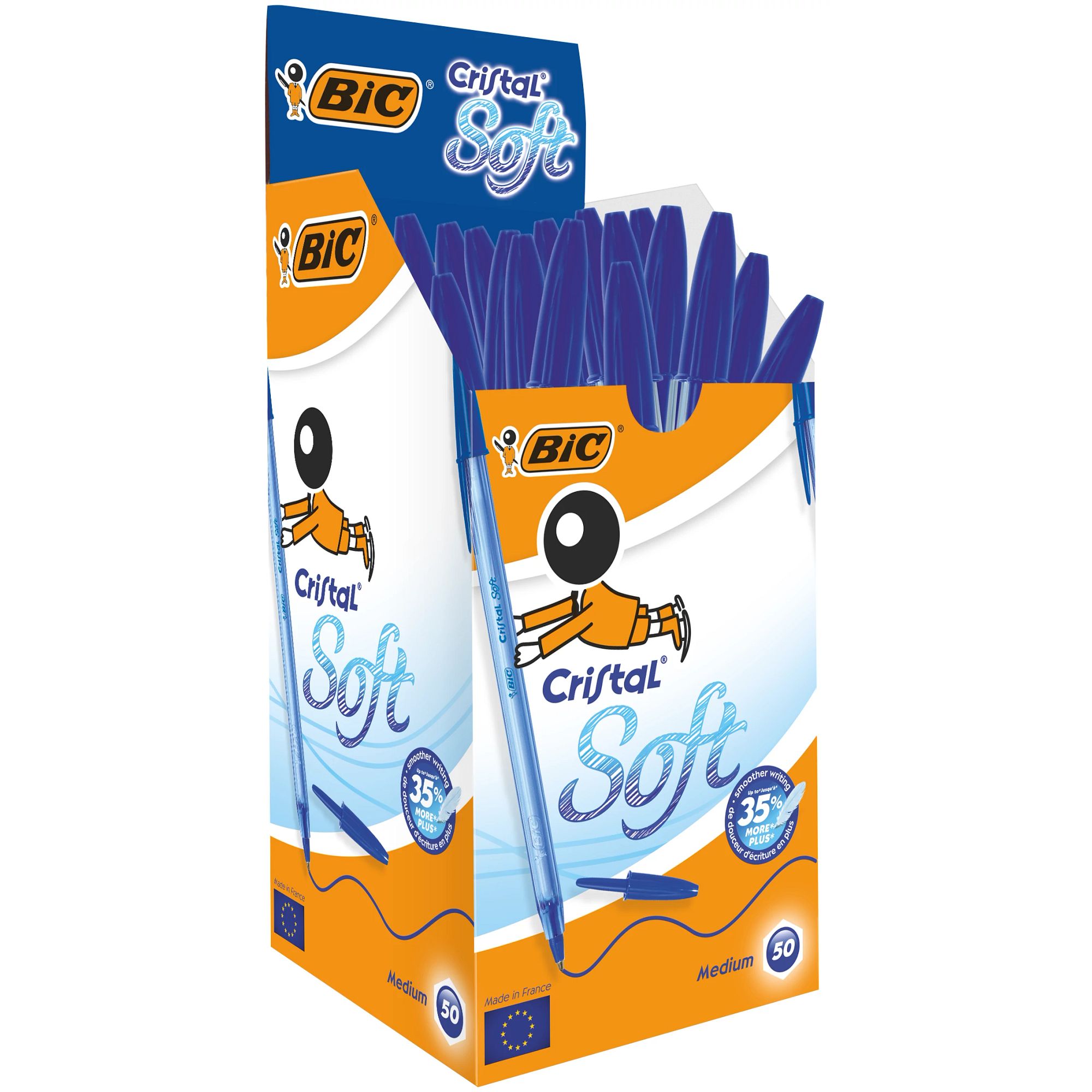 Bic Cristal Soft – Pack of 50 – Blue | Eduspace Supplies