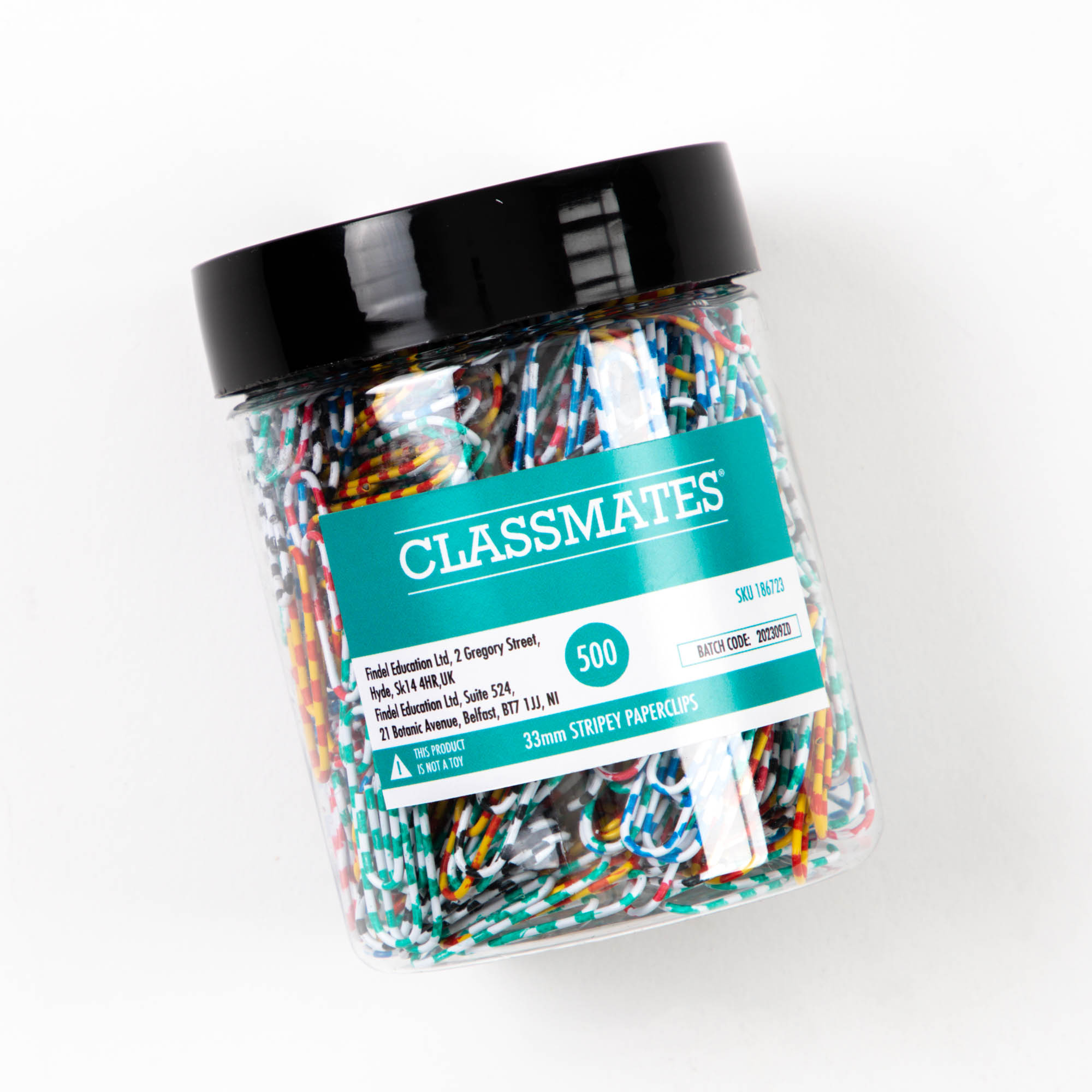 Classmates Stripy Paperclips -33mm | Eduspace Supplies