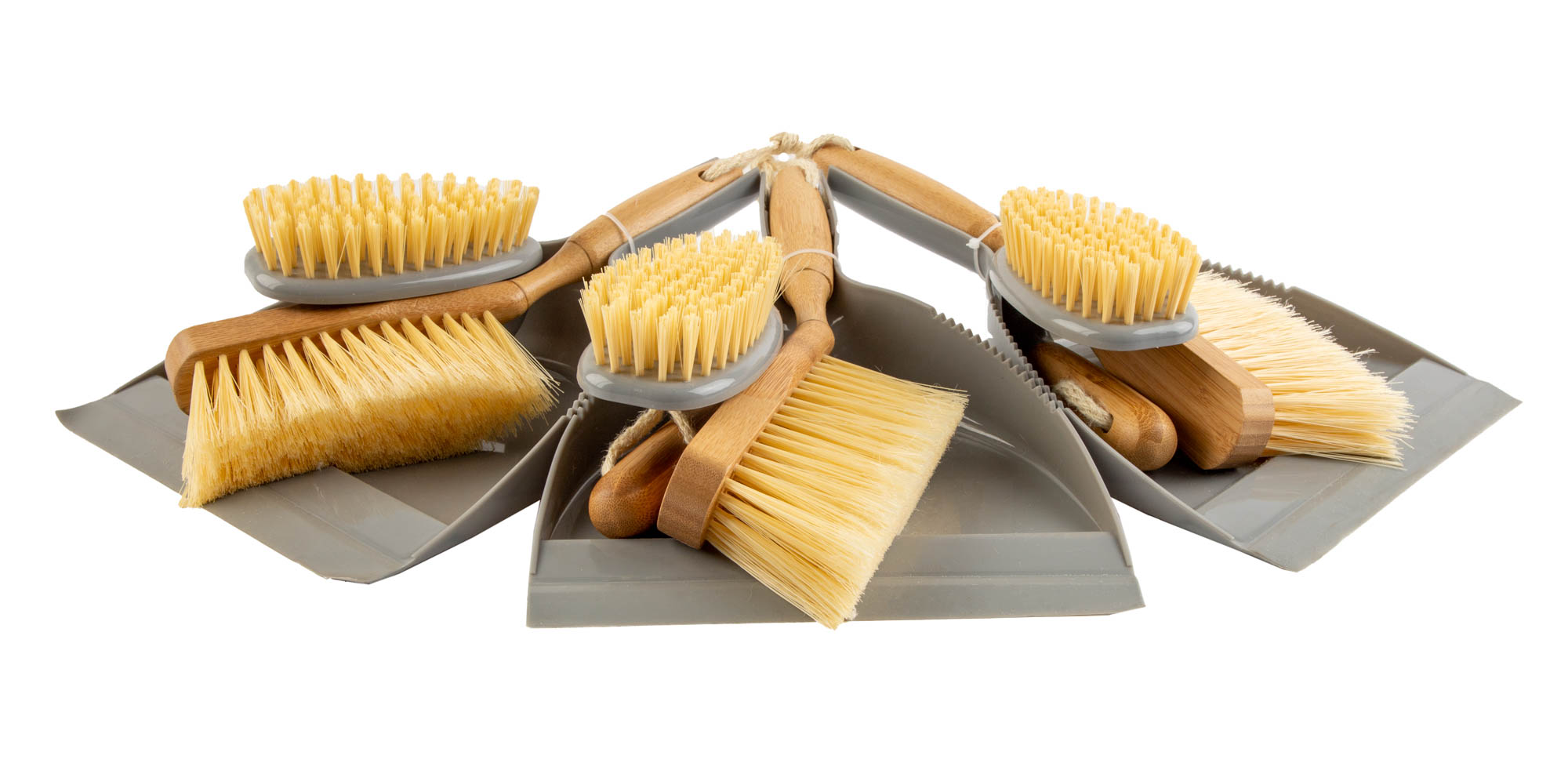 Bamboo Dust Pan And Scrub Brush Set | Eduspace Supplies