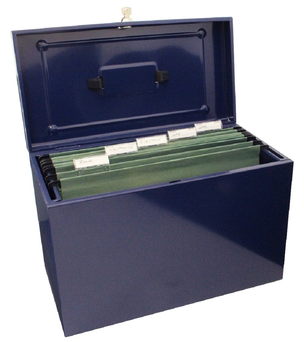 Foolscap Metal Box File – Blue | Learning Space Solutions