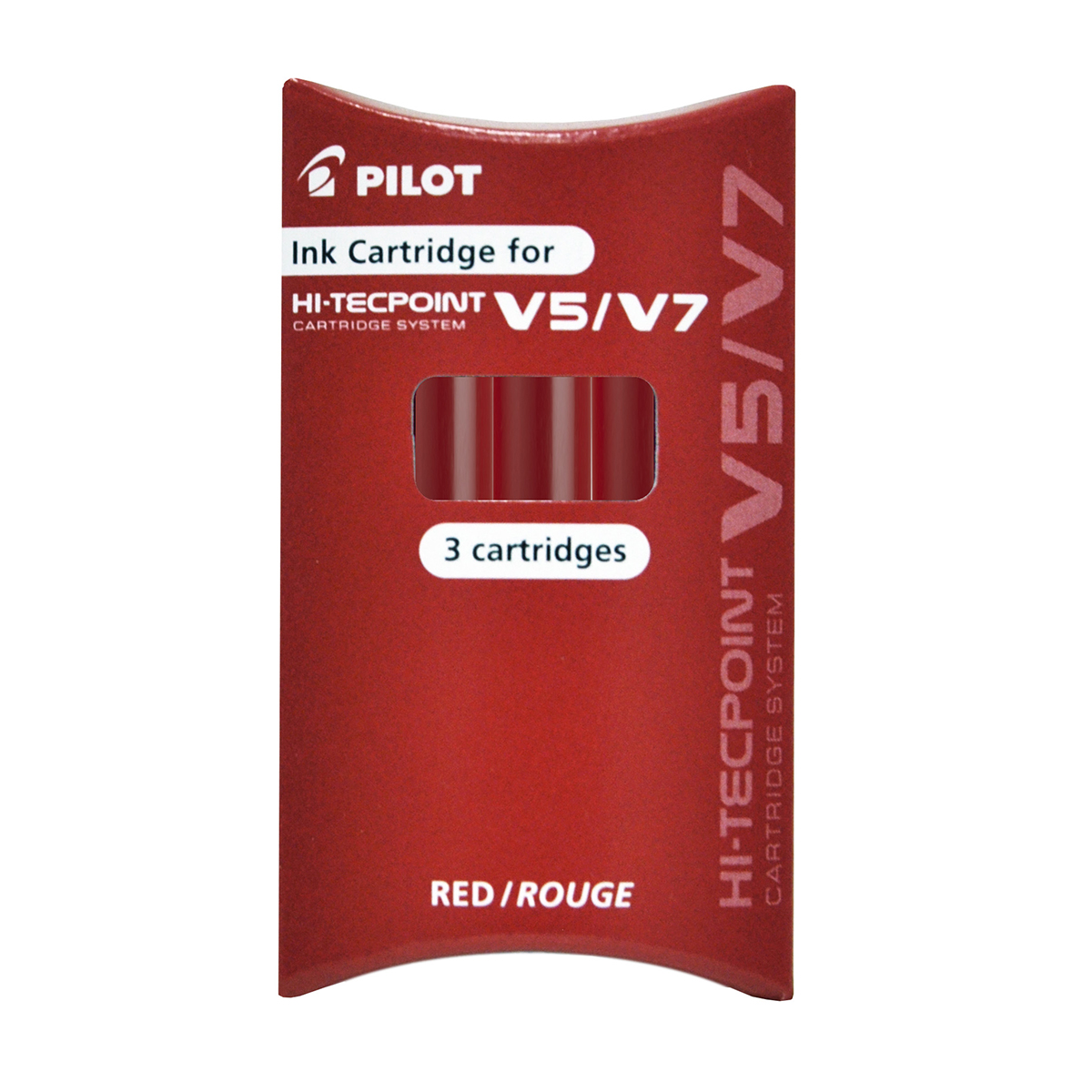 Hi-Tecpoint V5-V7 Cartridges Red Pk3 | Eduspace Supplies
