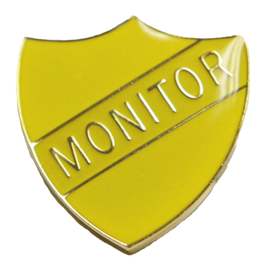 Monitor Shield Badge- Yellow | Eduspace Supplies