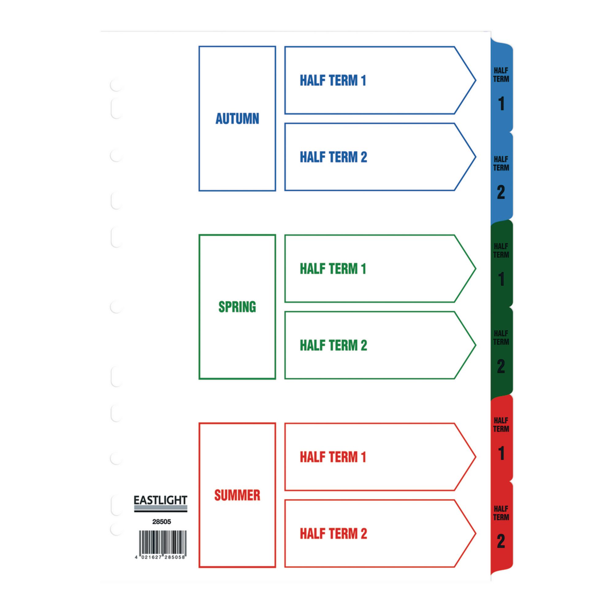 A4 Term Time Dividers | Learning Space Solutions