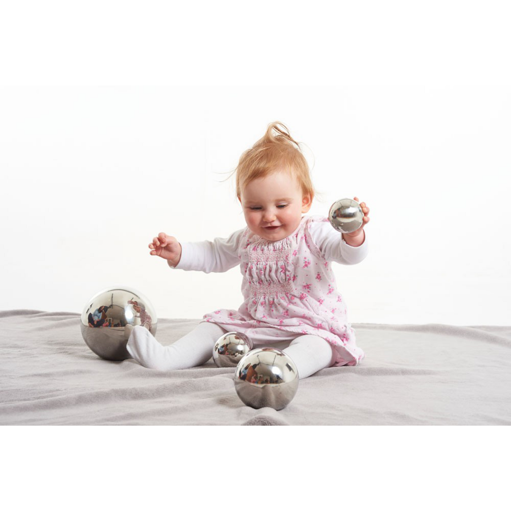 Silver Sensory Reflective Balls PK4 | Eduspace Supplies