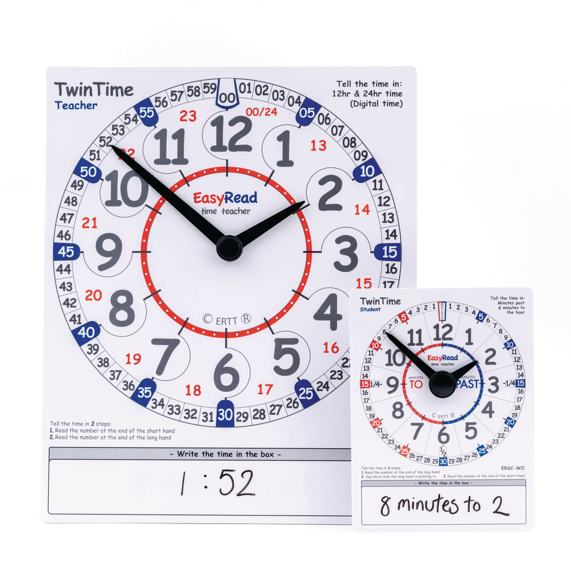 Twin Time Teacher Demo Clock | Eduspace Supplies