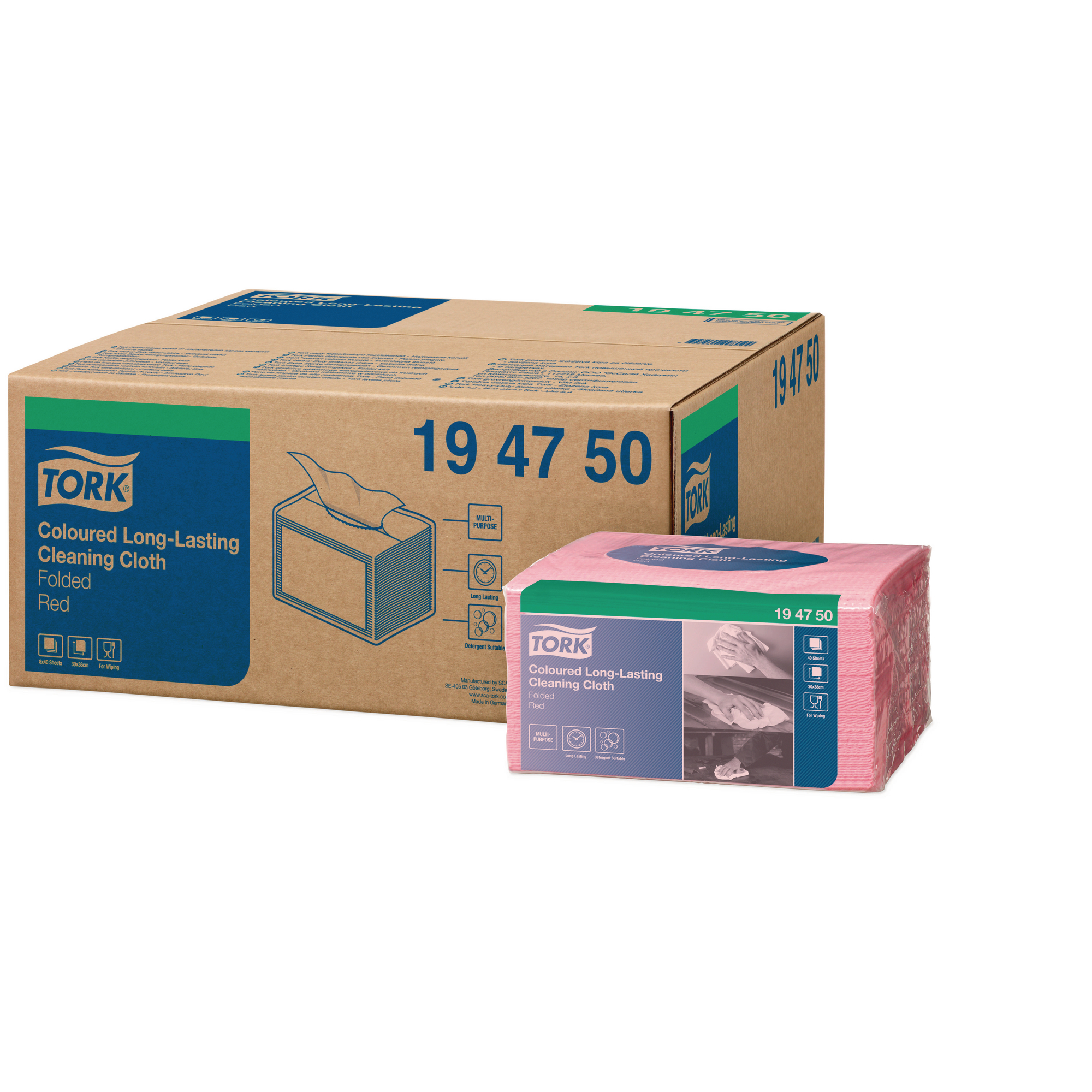 Tork Red Long-lasting Cleaning Cloth | Eduspace Supplies