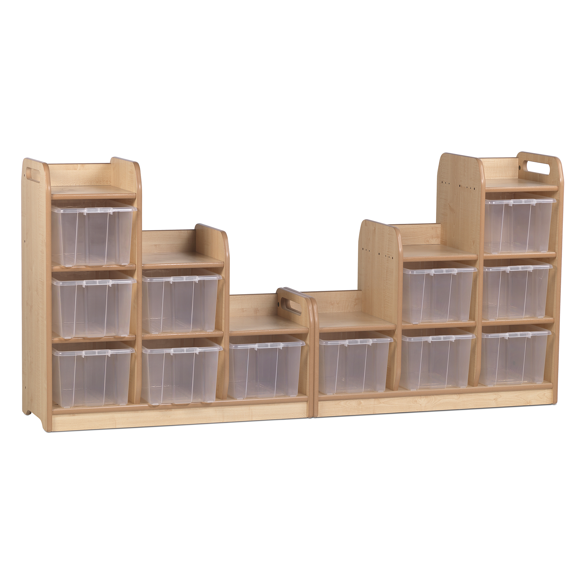 Stepped Storage Unit – Left(clear Tubs) | Eduspace Supplies