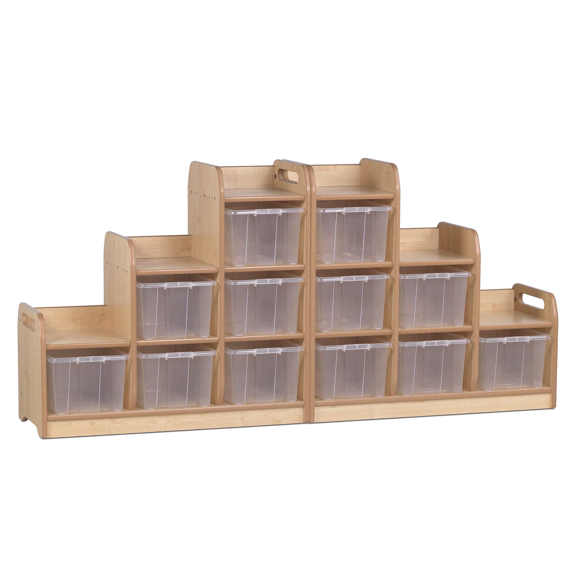 Stepped Storage Unit Right(cleartubs) | Eduspace Supplies