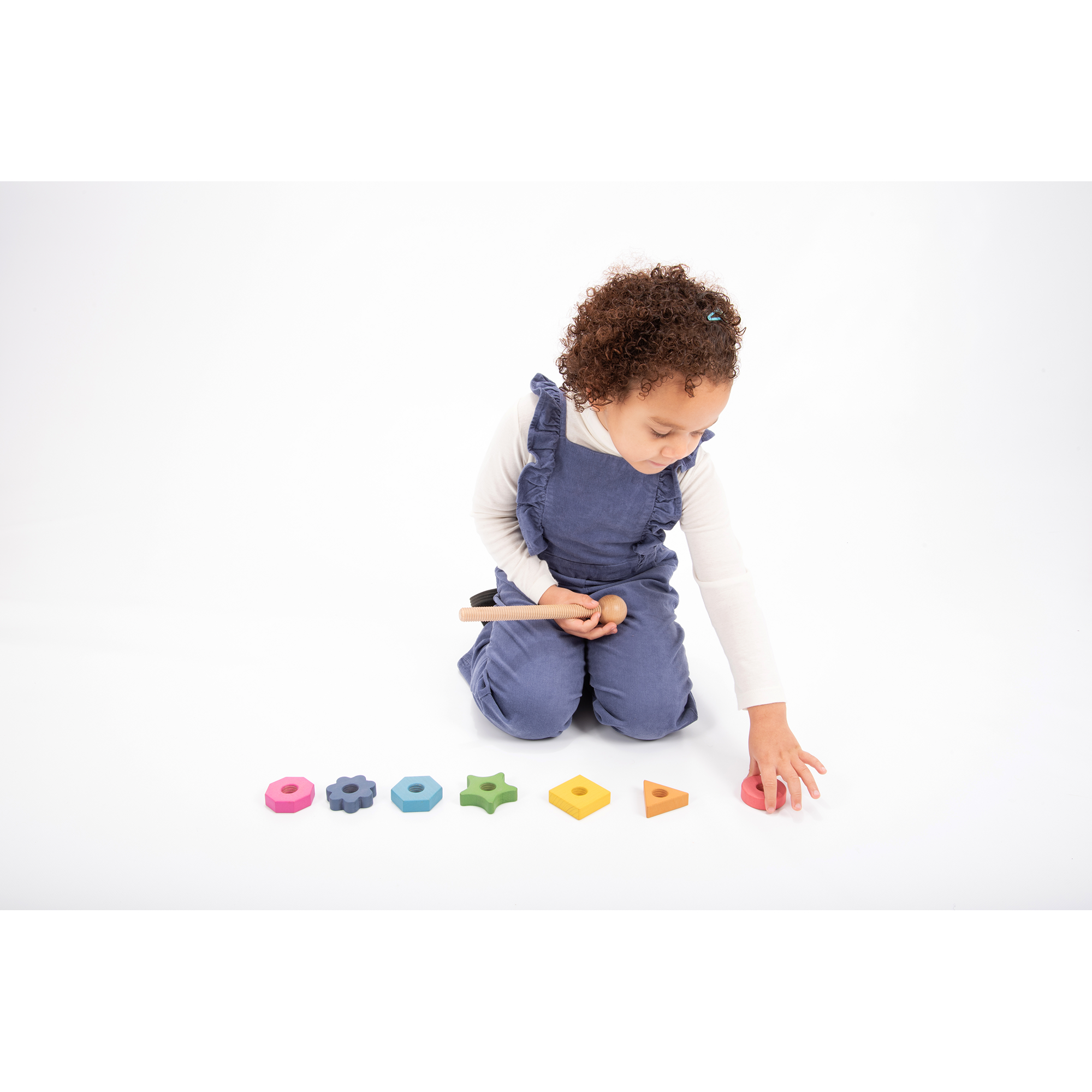 Rainbow Wooden Shape Twister | Eduspace Supplies