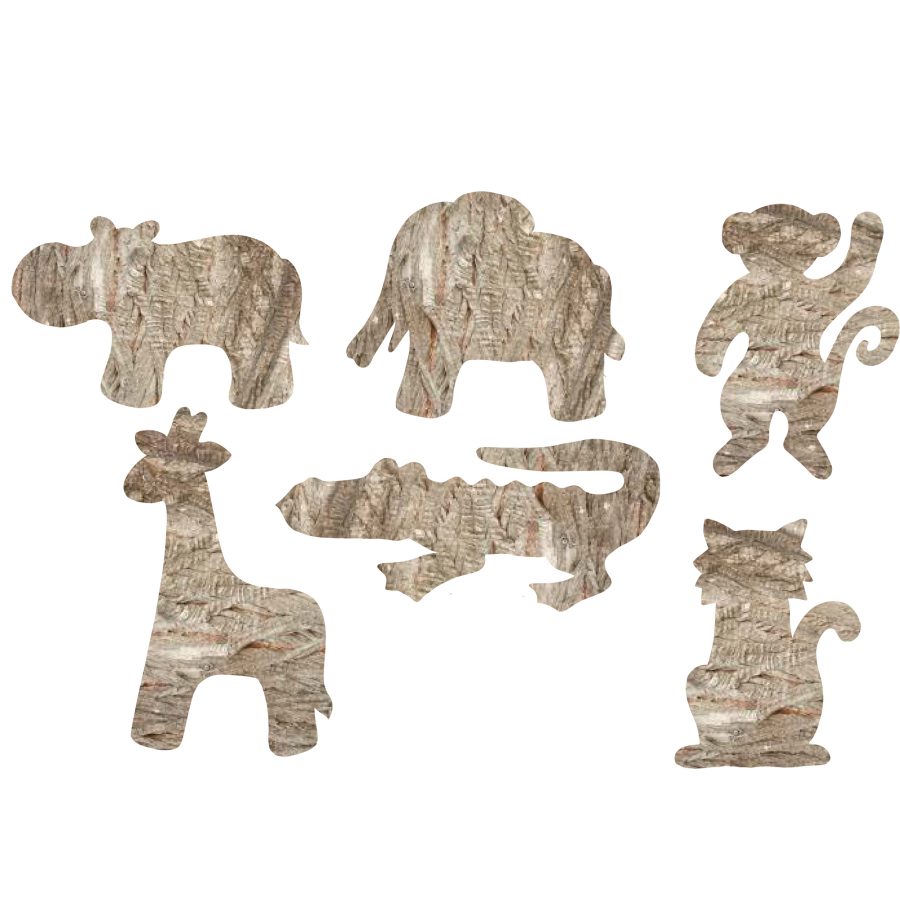 Bark Jungle Animals Pack 20 | Eduspace Supplies
