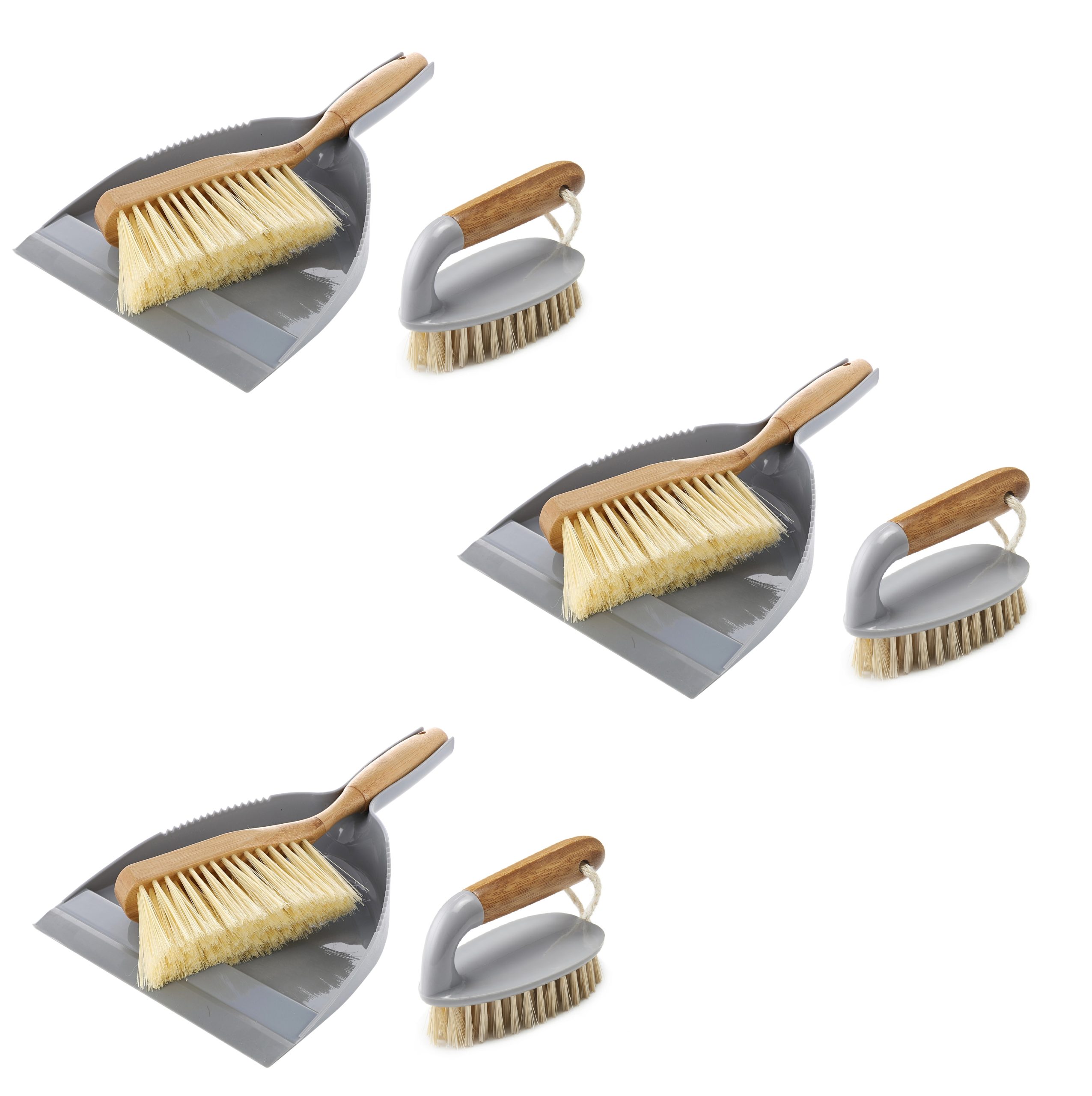 Bamboo Dust Pan And Scrub Brush Set | Eduspace Supplies