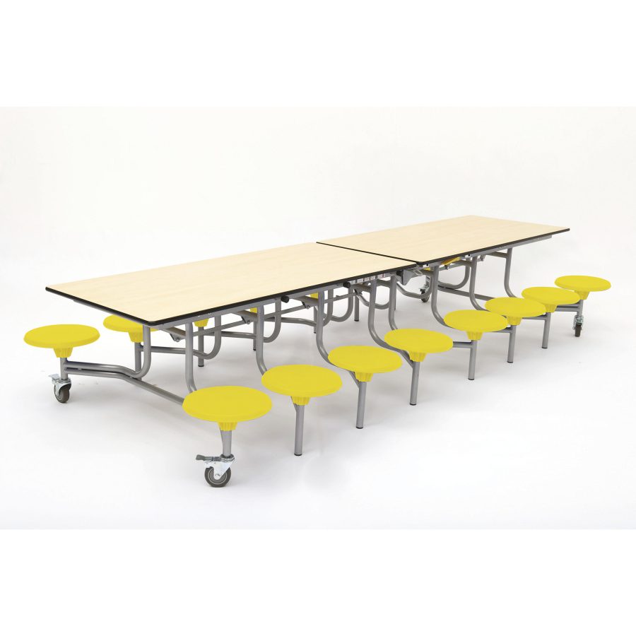 Rectangular 16 Seat Table – Yellw – Mple | Eduspace Supplies