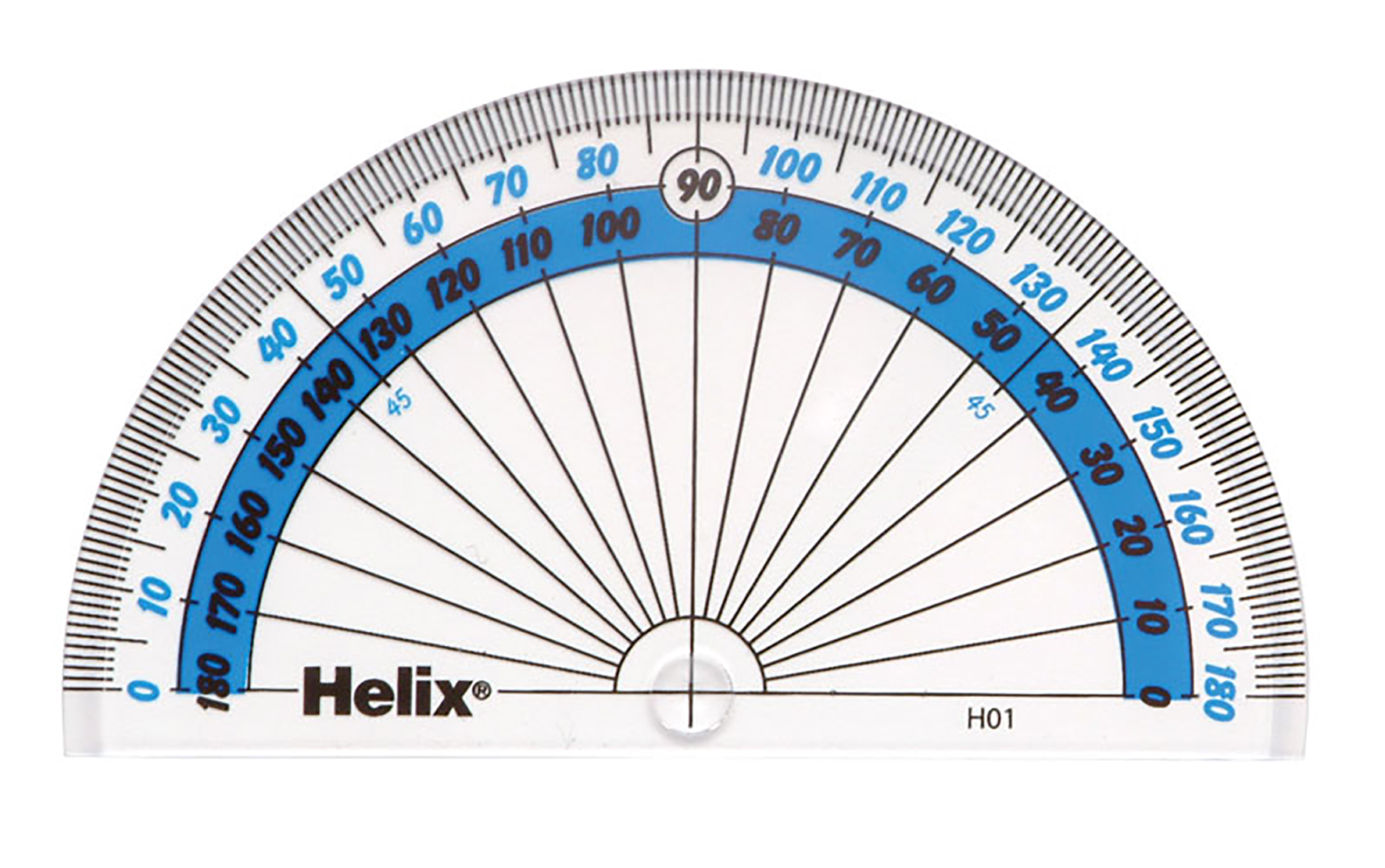 Two Coloured Semi-Circular Protractor | Eduspace Supplies