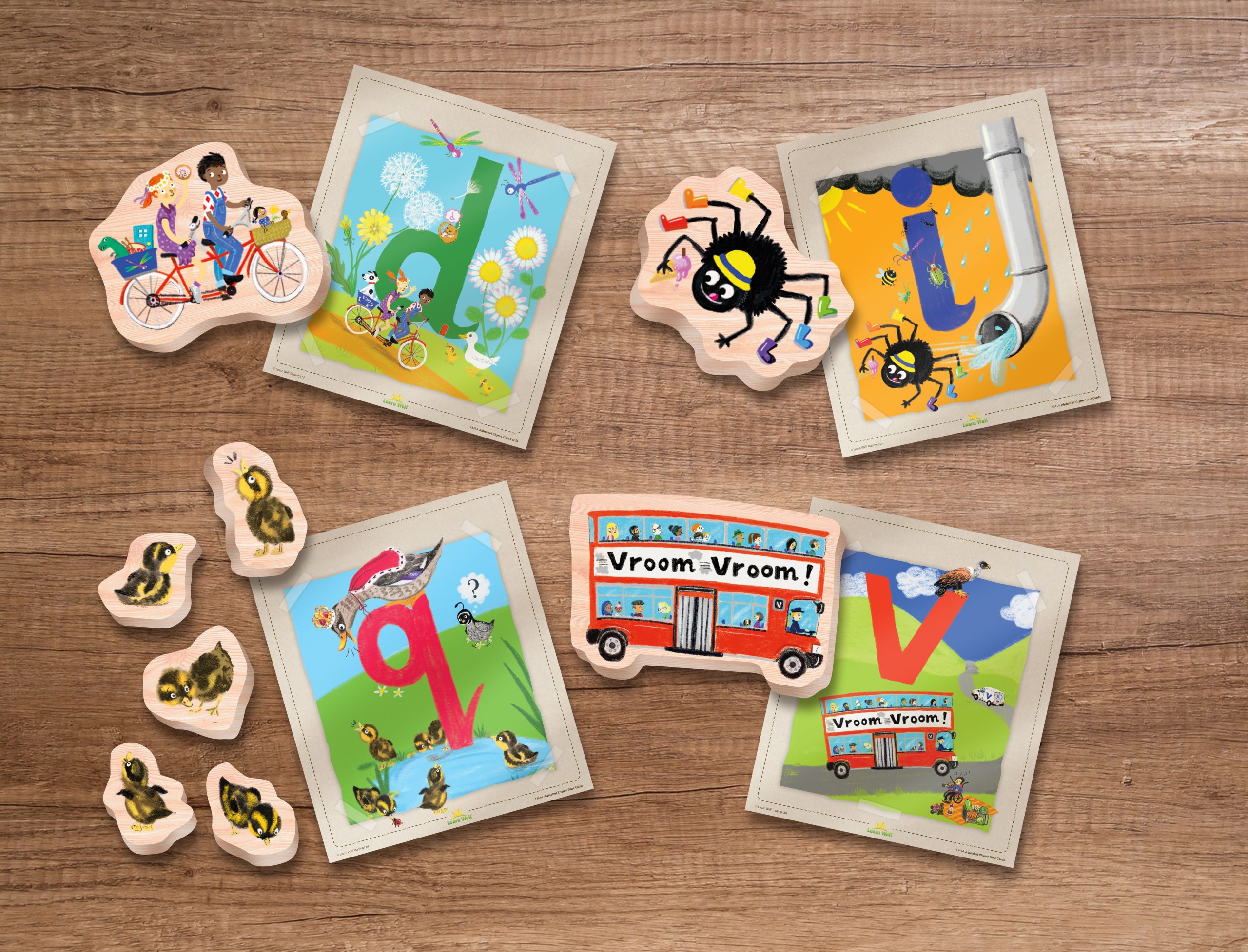 Alphabet Rhyme Time Wooden Characters – | Eduspace Supplies