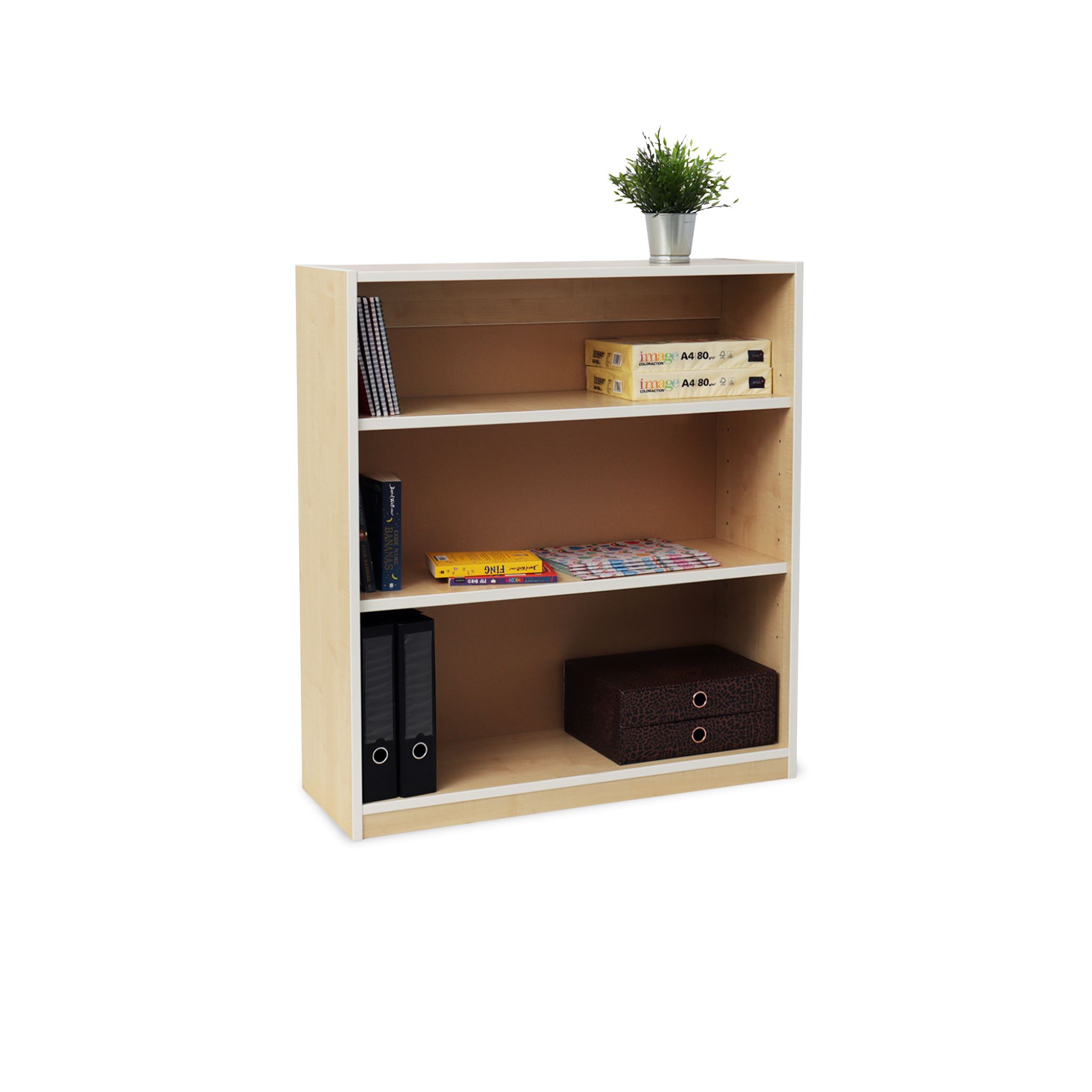 Pebble Bookcase with 2 Shelves – 1000mm | Eduspace Supplies