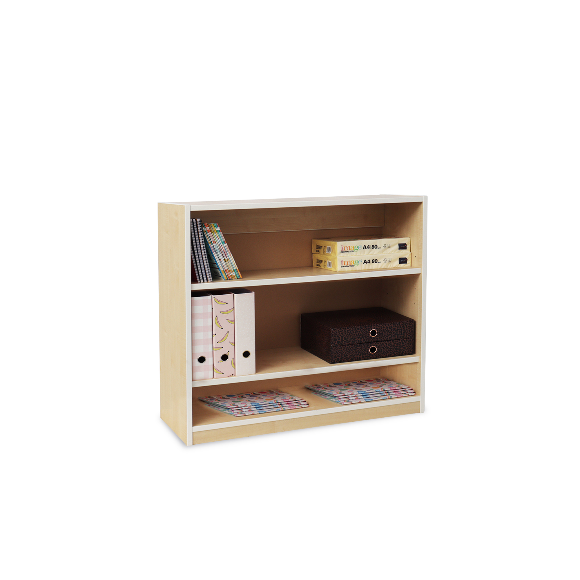 Pebble Bookcase with 2 Shelves 750mm | Eduspace Supplies