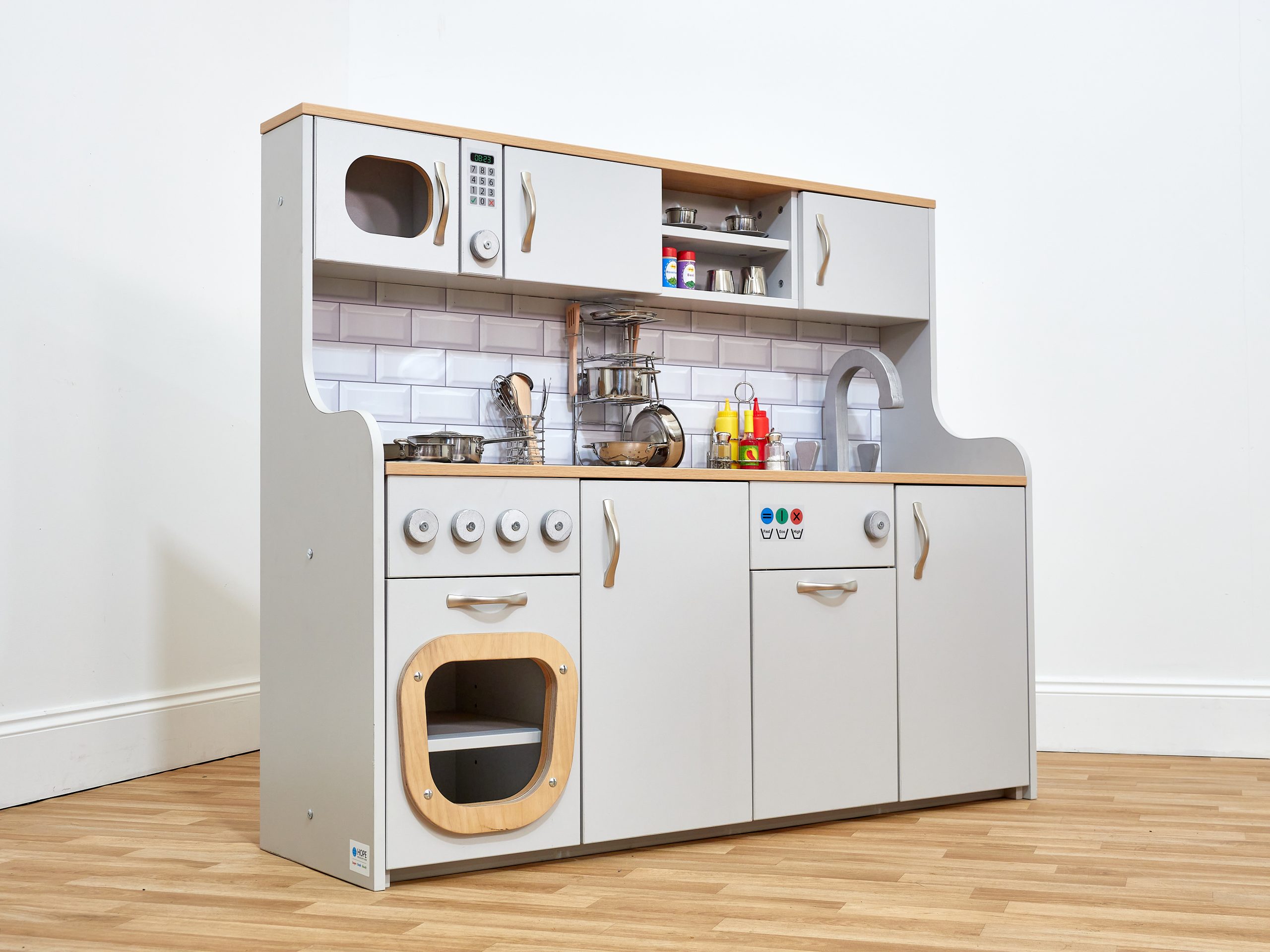 All in One Contemporary Kitchen Grey | Eduspace Supplies