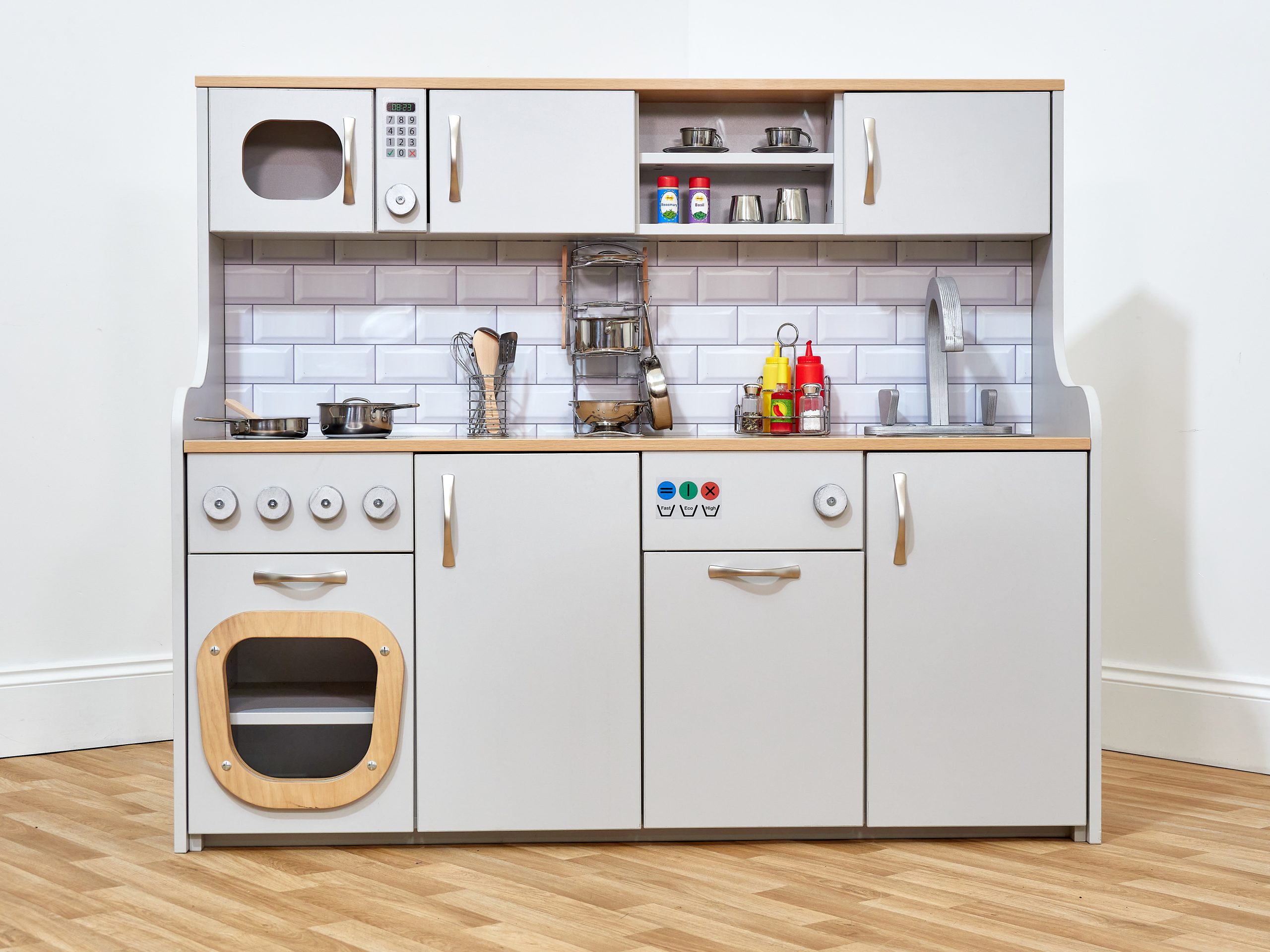 All in One Contemporary Kitchen Grey | Eduspace Supplies