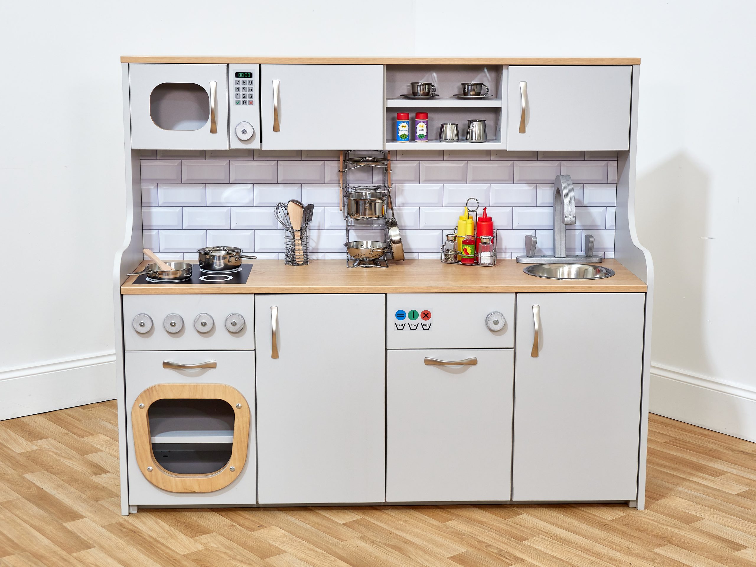 All in One Contemporary Kitchen Grey | Eduspace Supplies