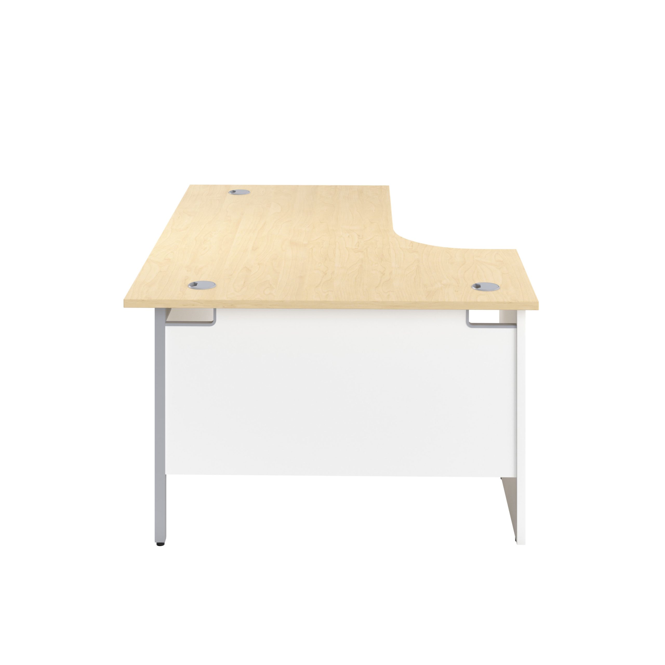 Panel Plus Radial Left Hand Desk – Maple | Eduspace Supplies