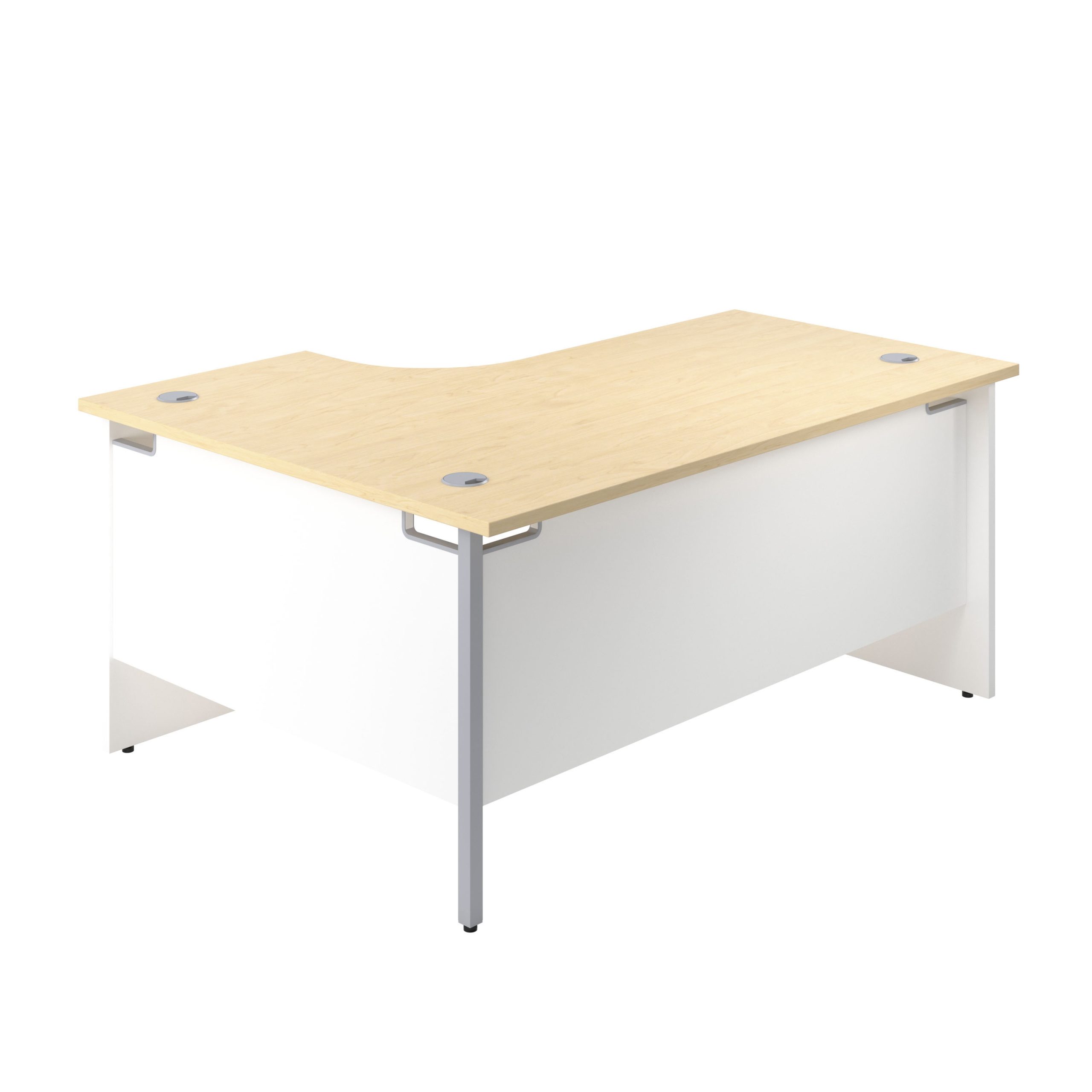 Panel Plus Radial Right Hand Desk Maple | Eduspace Supplies