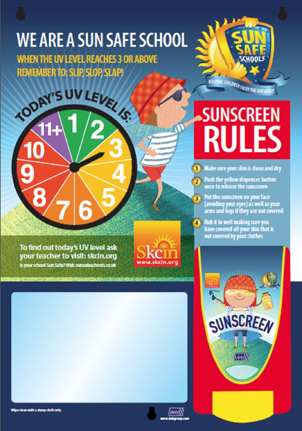 SCJ Sun Protect Skin Safety Centre Board | Eduspace Supplies