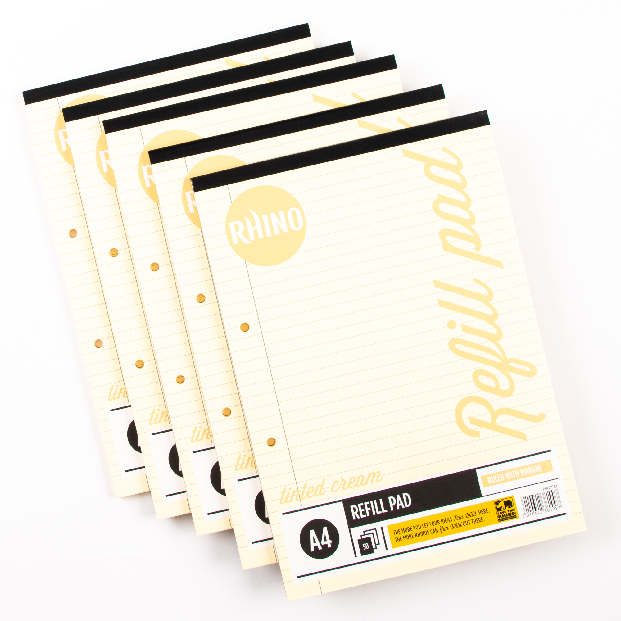 A4 Tinted Pad 8mm Margin Cream | Eduspace Supplies