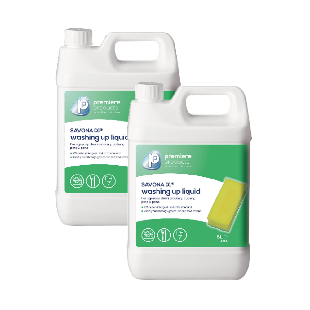 Savona D1 Washing Up Liquid 2X5L | Eduspace Supplies