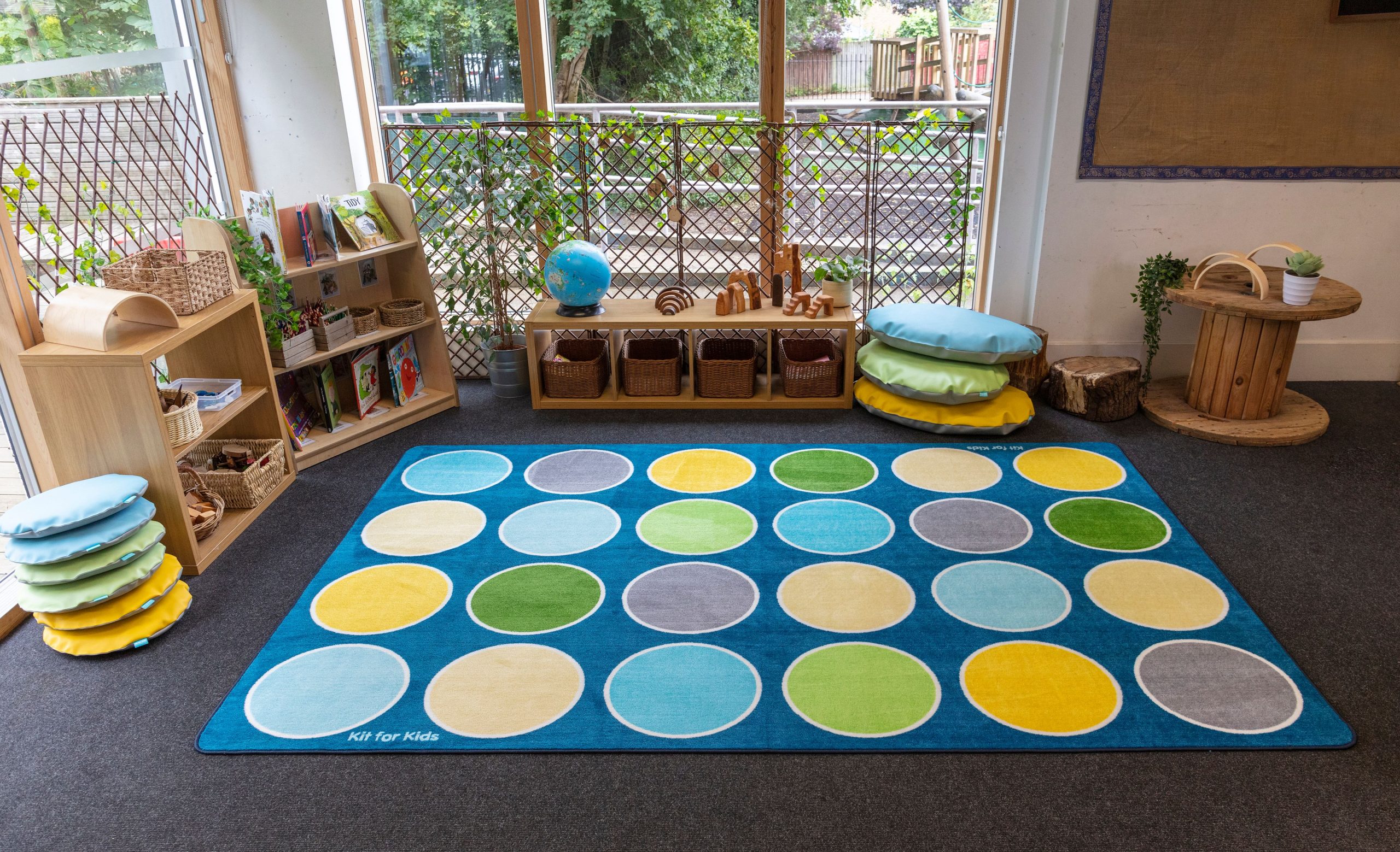 Lake circles Rectangler Placement Carpet | Eduspace Supplies