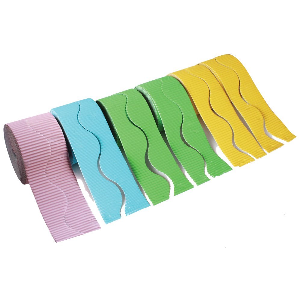 Wavy Corrugated Border Rolls Assortment Pack Of 6 | Eduspace Supplies