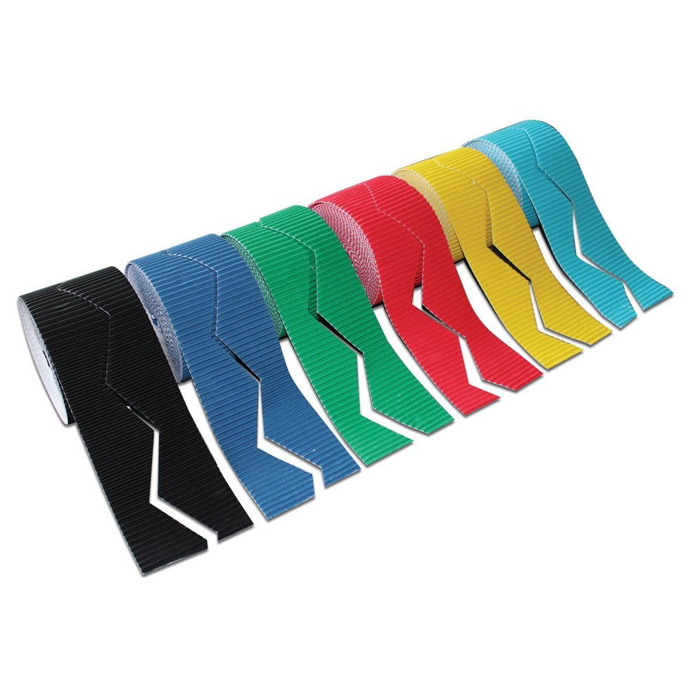 Zig Zag Corrugated Border Rolls Assortment Pack Of 6 | Eduspace Supplies