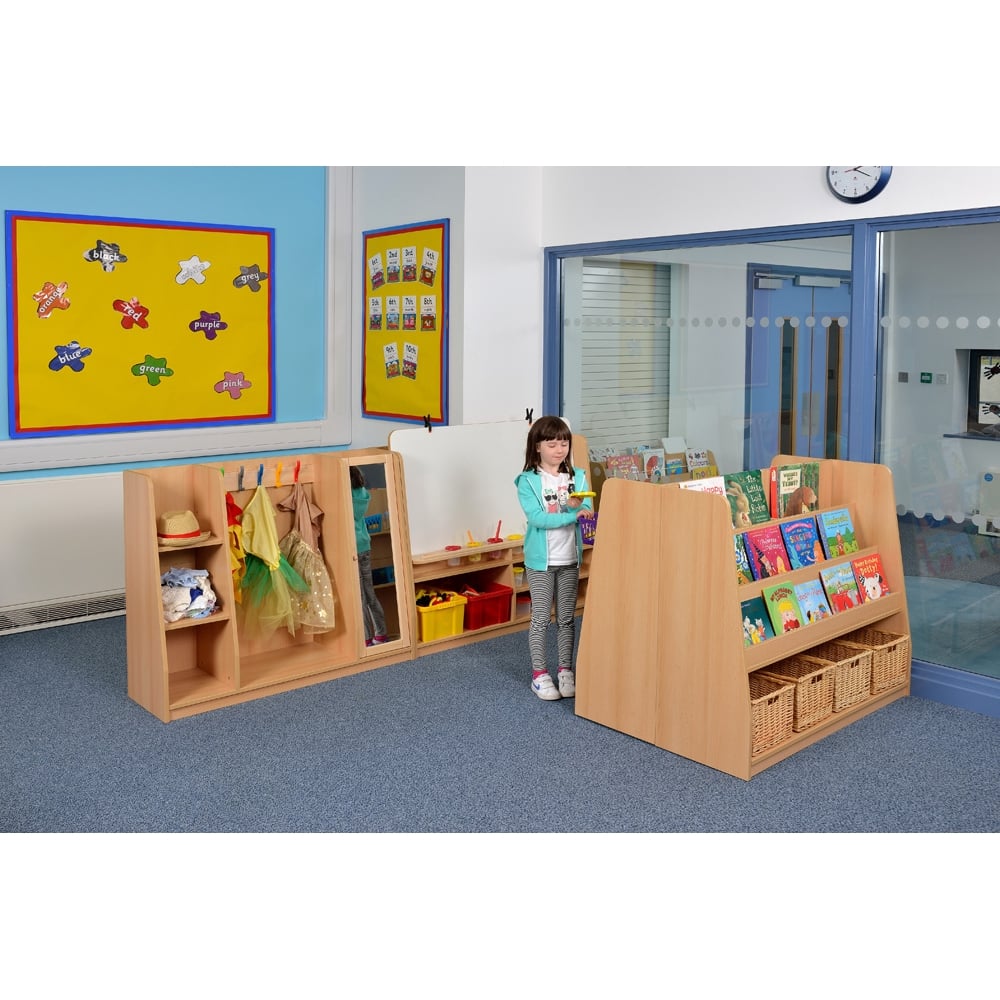 Fusion Book Storage Unit Including 4 Wicker Baskets | Eduspace Supplies