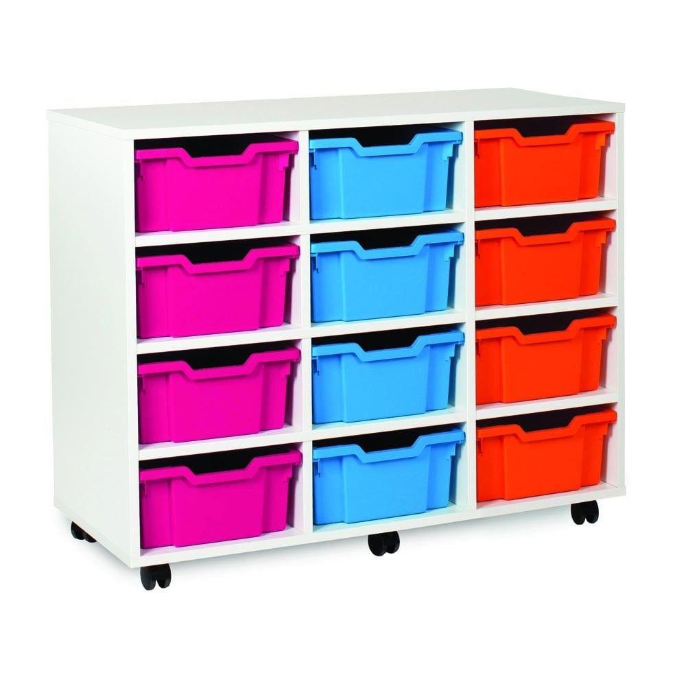 White 12 Deep Tray Storage Unit | Eduspace Supplies