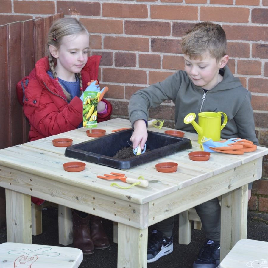 Children’s Potting Table And Stools Set | Learning Space Solutions