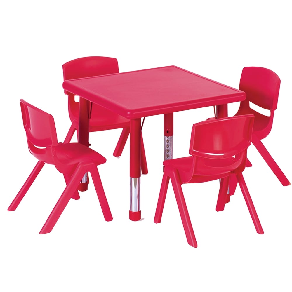 Square Red Classroom Table | Eduspace Supplies