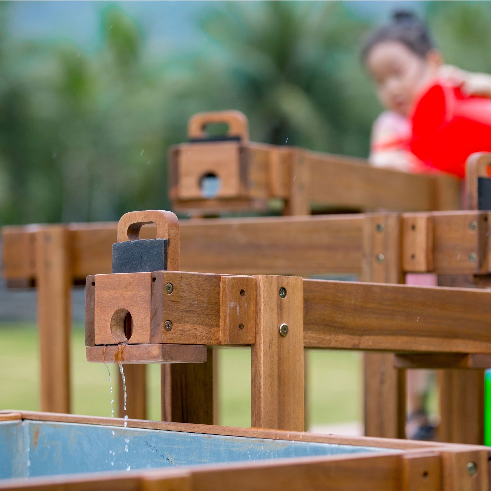 Outdoor Waterfall With Sand And Water Table | Eduspace Supplies