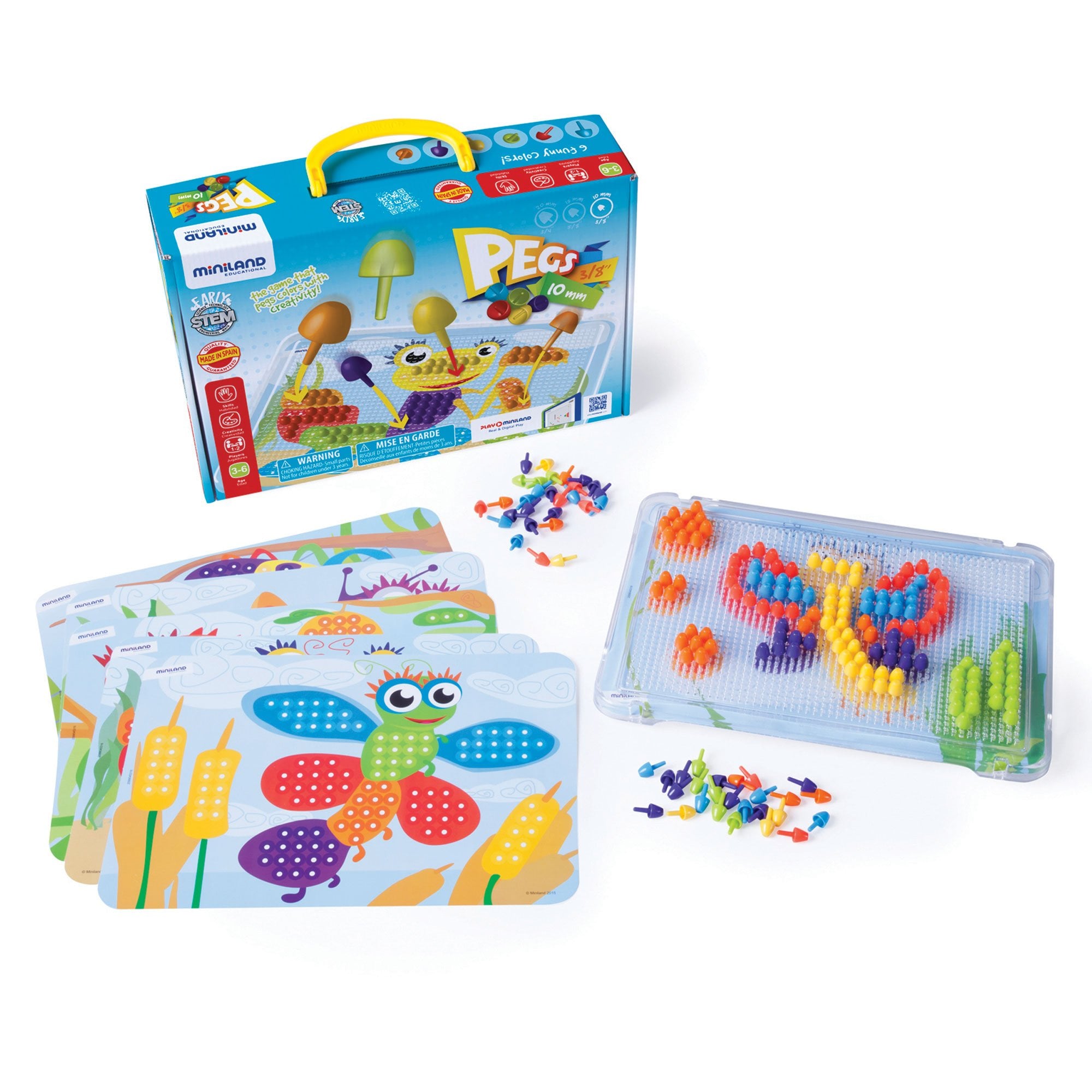 Mini Peg Set 10mm 180 Piece | Eduspace Supplies