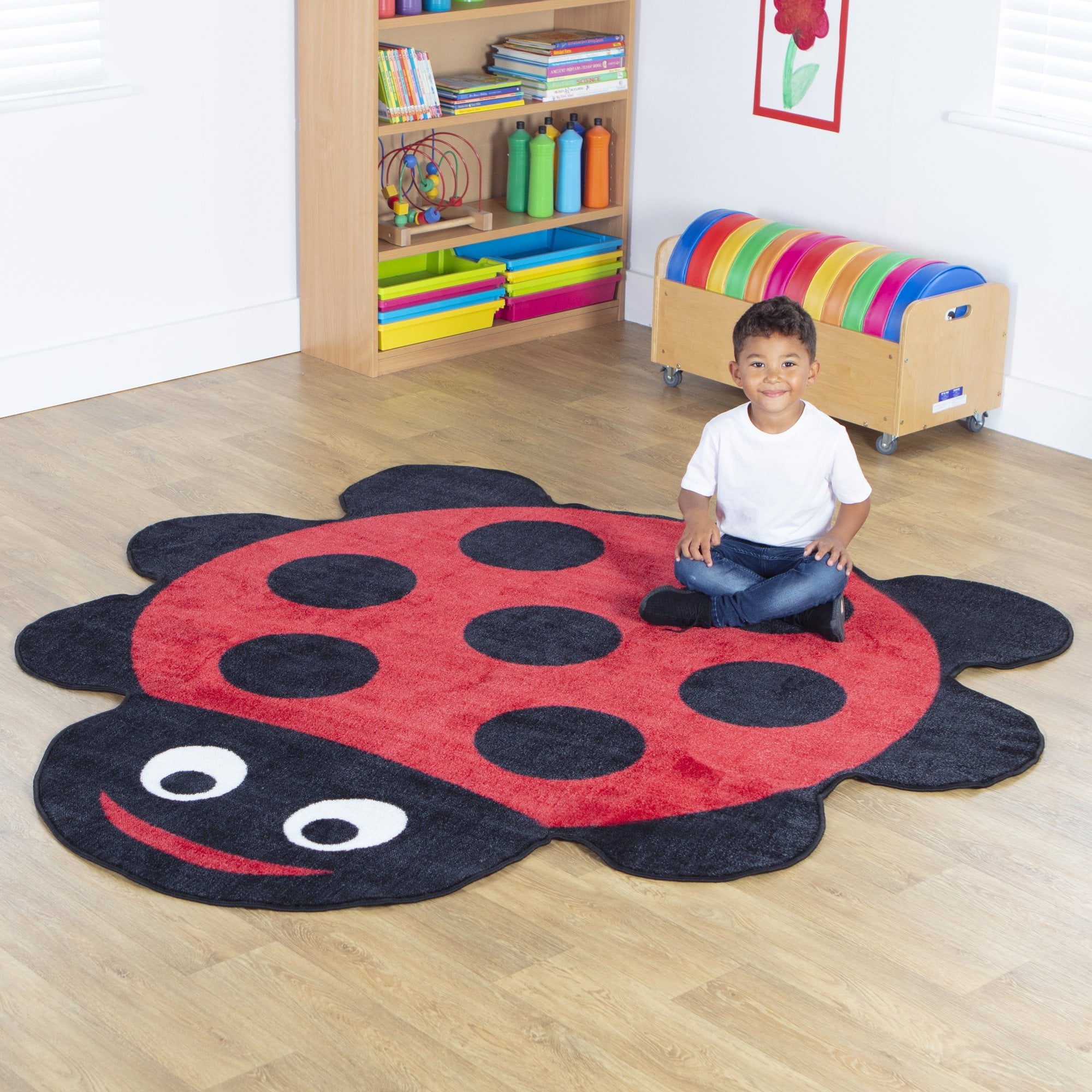 Back To Nature Ladybird Shaped Indoor Carpet – 2m x 2m | Eduspace Supplies