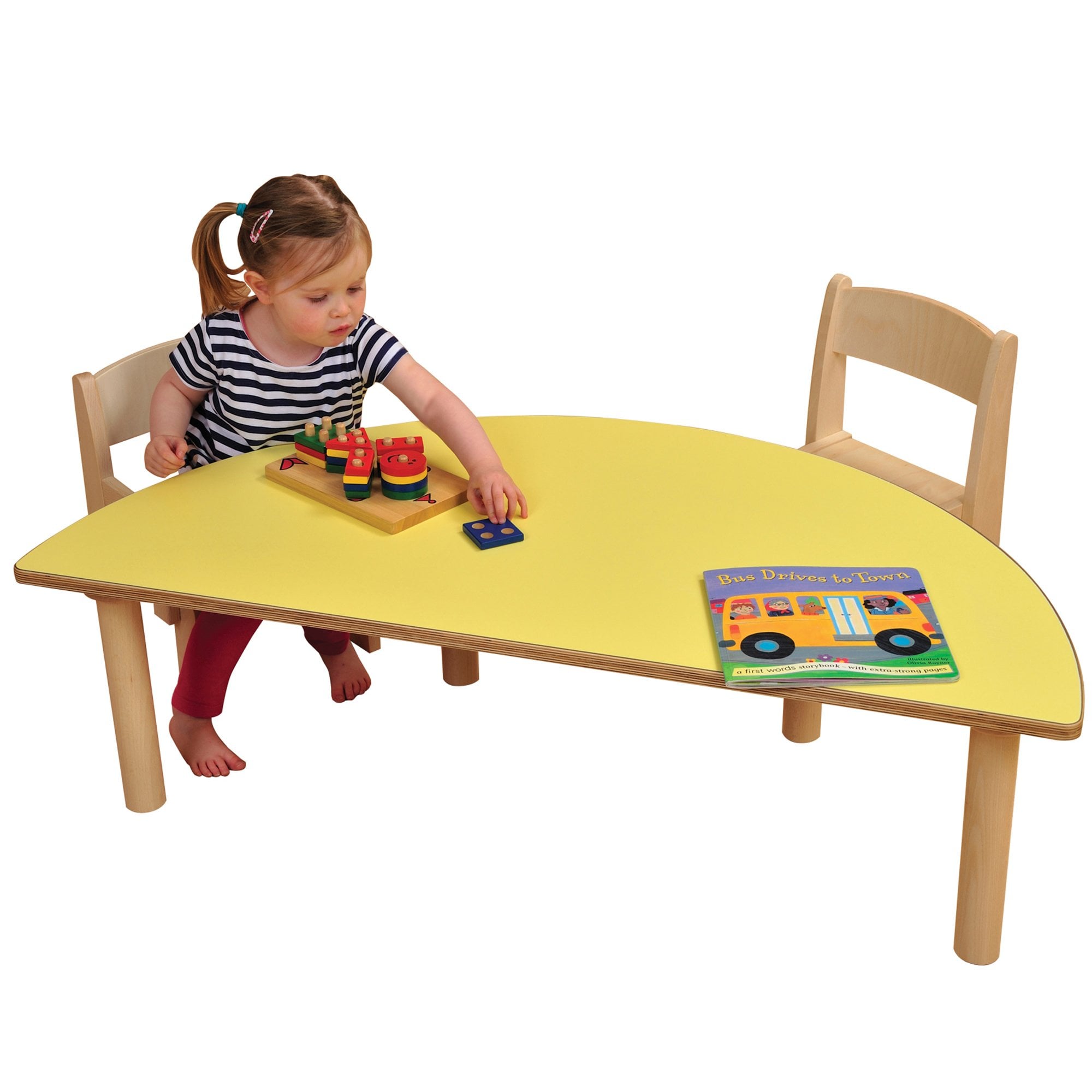 Half Moon Table Green | Eduspace Supplies
