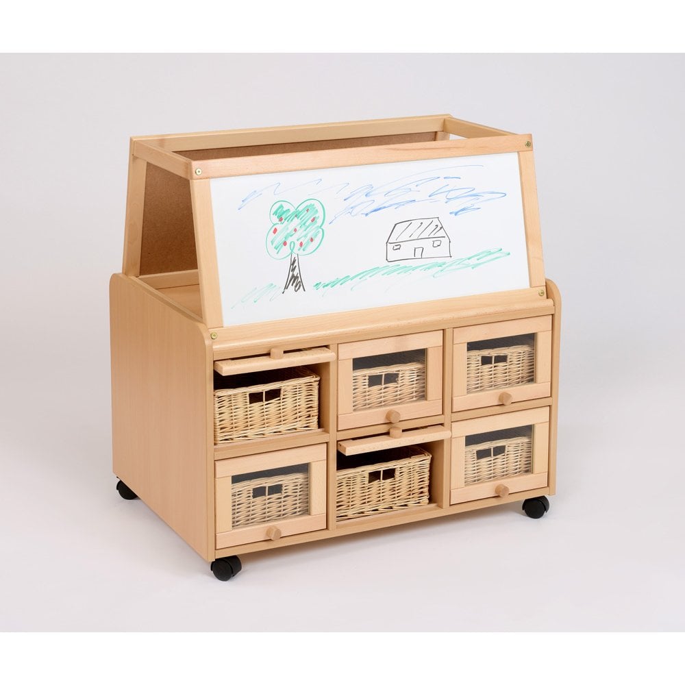 DS Resource Unit With Doors, Easel & Coloured Trays | Eduspace Supplies