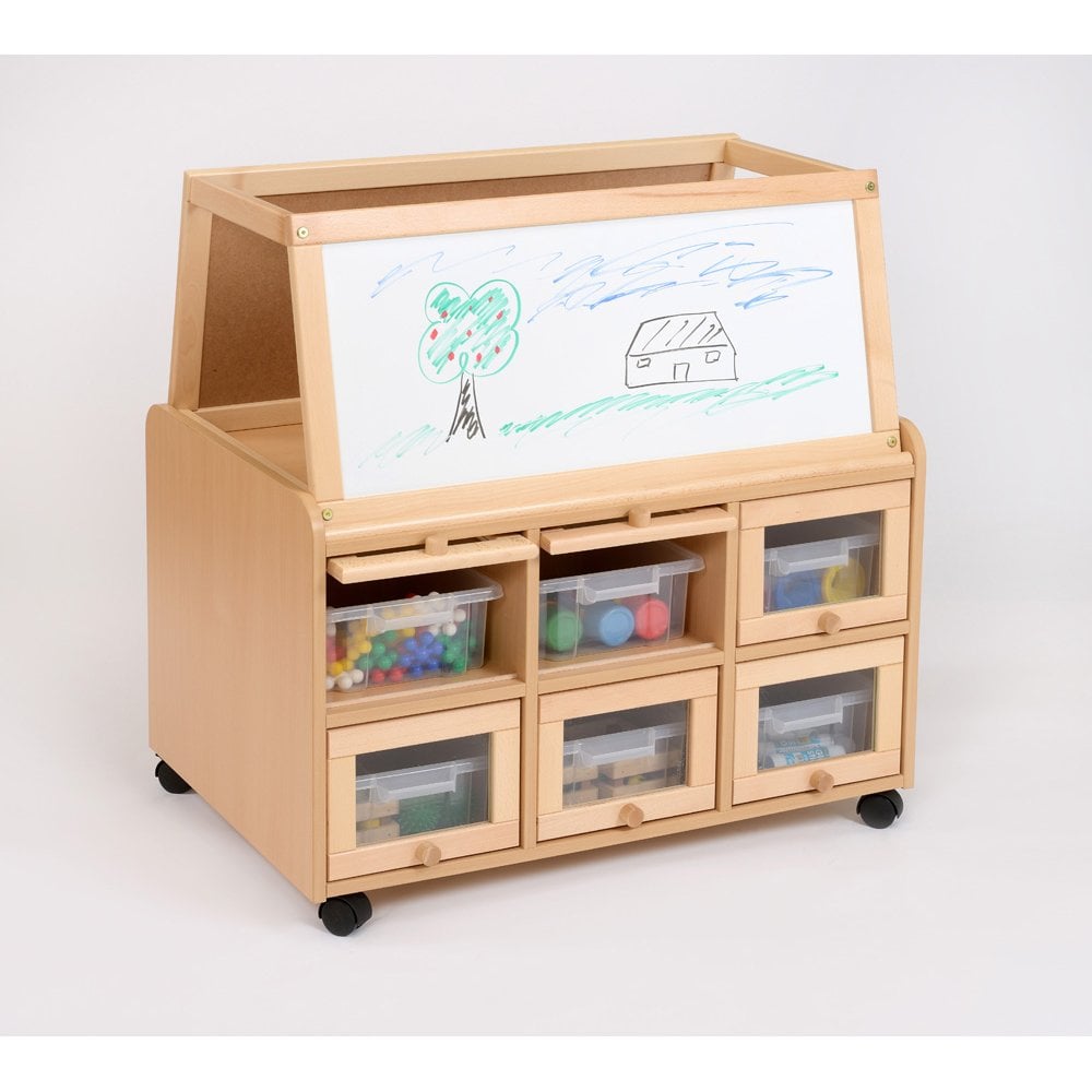 DS Resource Unit With Doors, Easel And Wicker Baskets | Eduspace Supplies