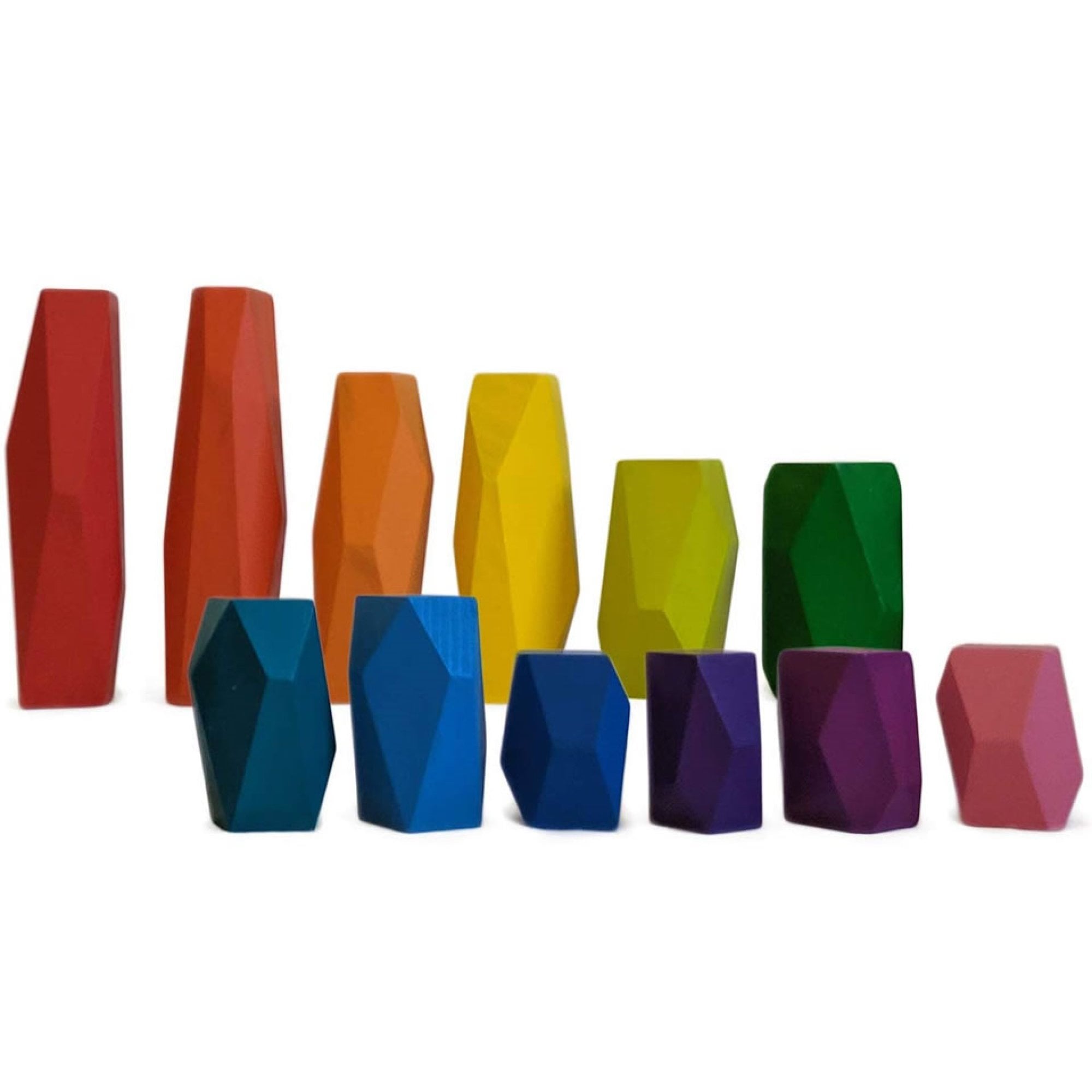 Rainbow Stacking Geoblocks 12pc | Eduspace Supplies