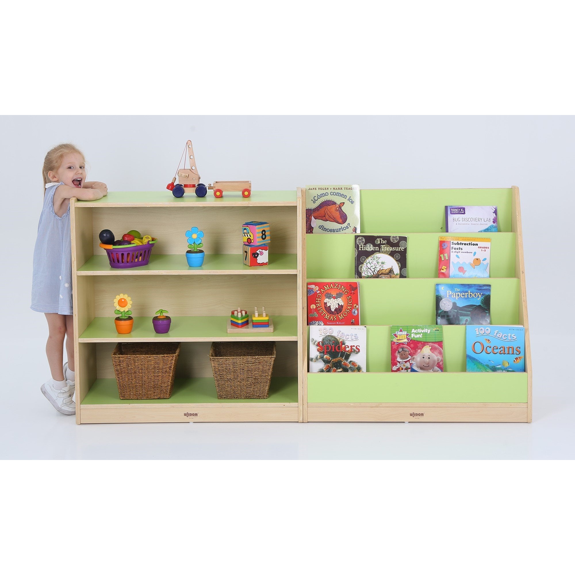 3 Shelf Bookcase – Green | Eduspace Supplies