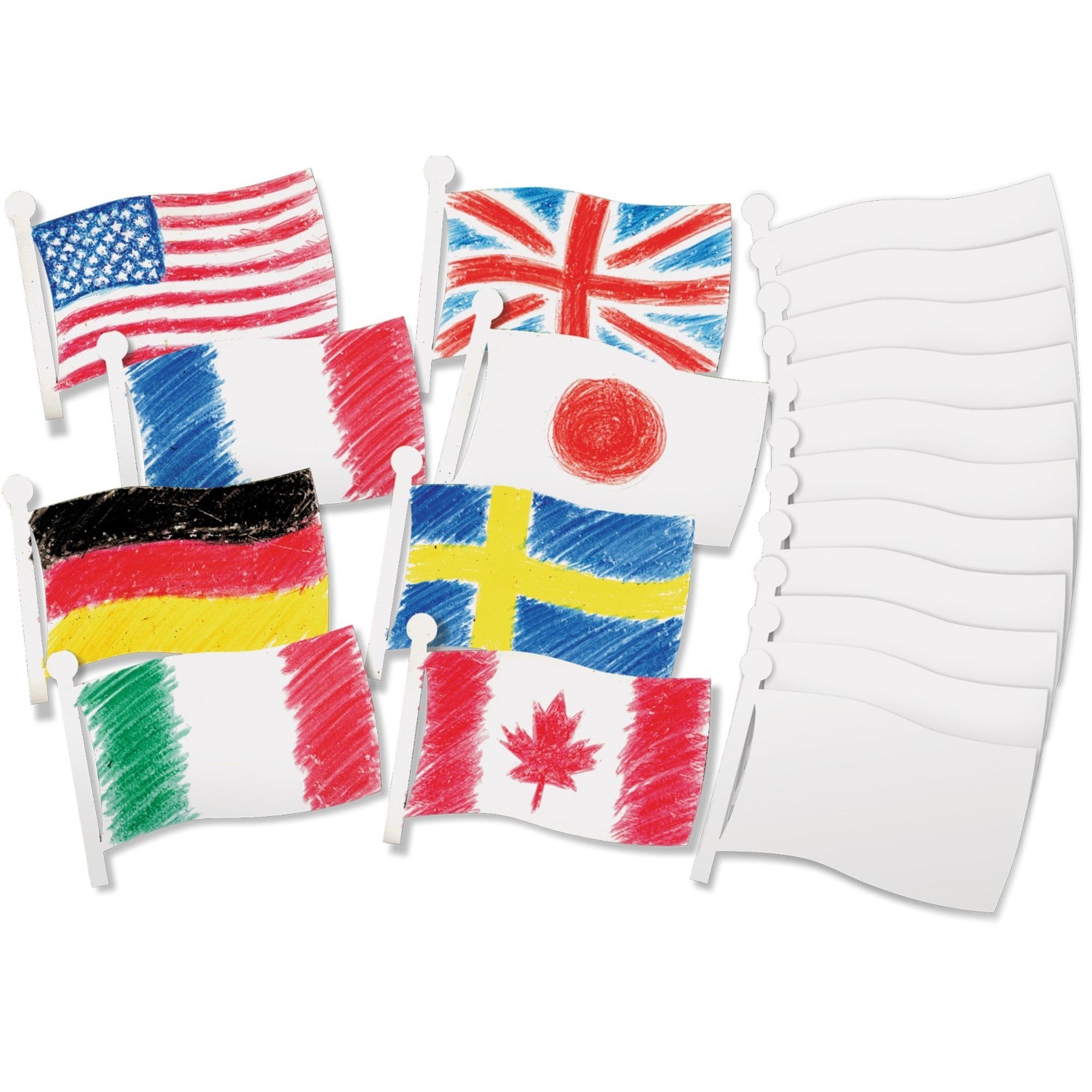 White Paper Flags | Eduspace Supplies
