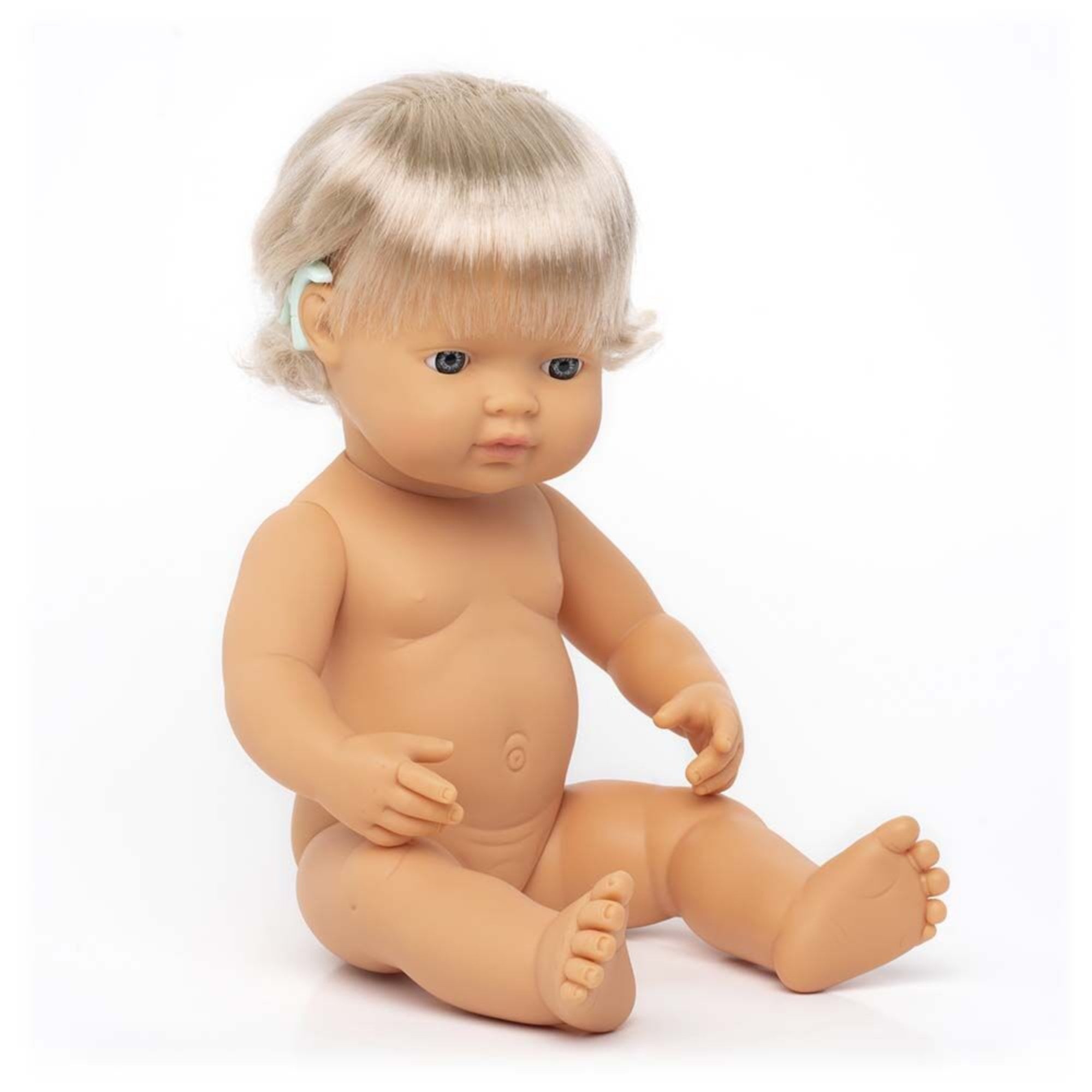 Doll With Hearing Aid – White Girl | Eduspace Supplies